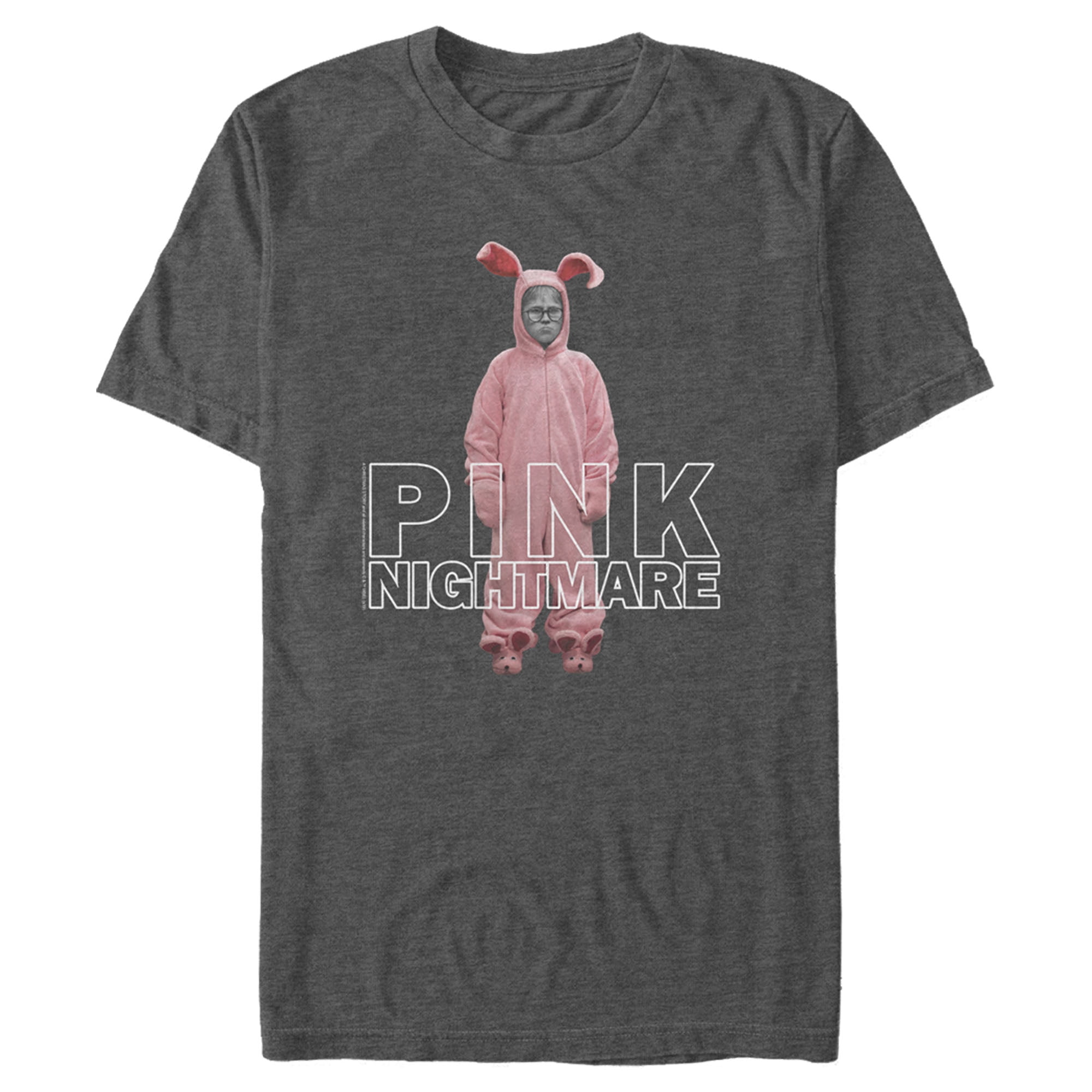 Men's A Christmas Story Ralphie Parker Pink Nightmare Graphic T-Shirt ...