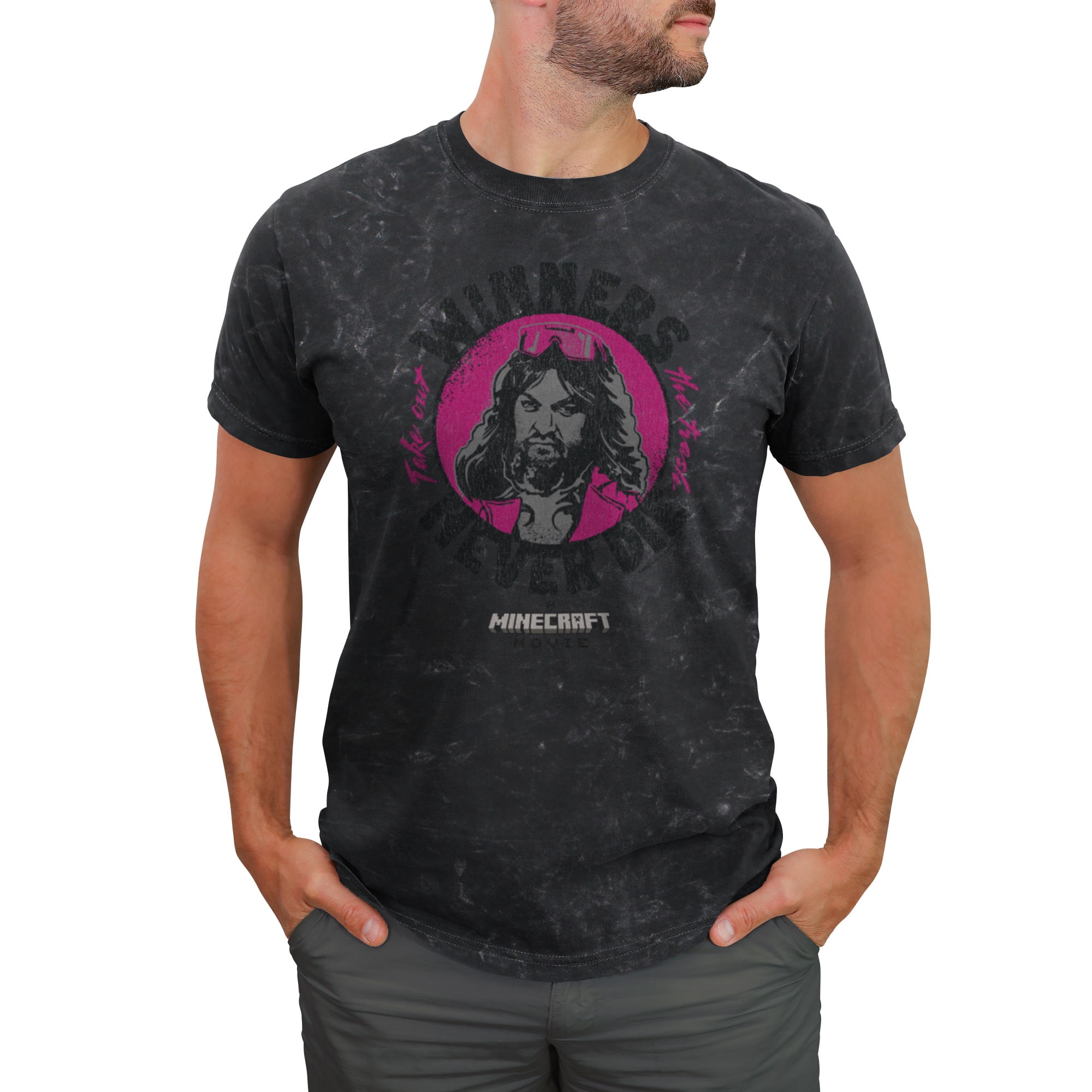 Men's A Minecraft Movie Garrett Winners Never Die Graphic T-Shirt ...