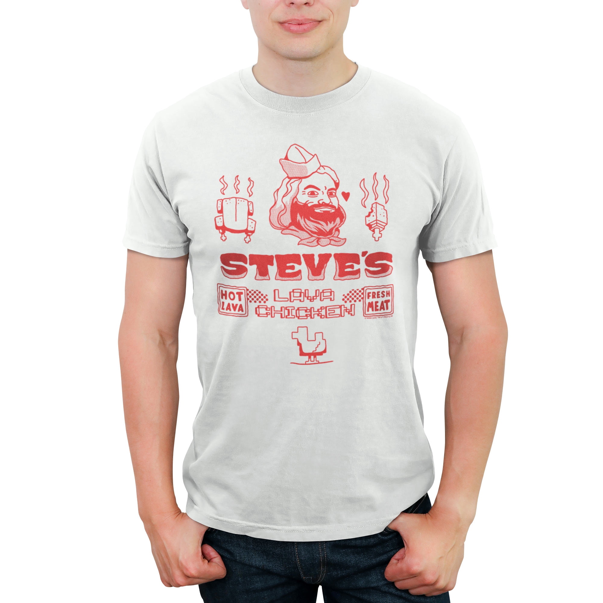 Men's A Minecraft Movie Steve Lava Chicken Graphic T-Shirt - Walmart.com