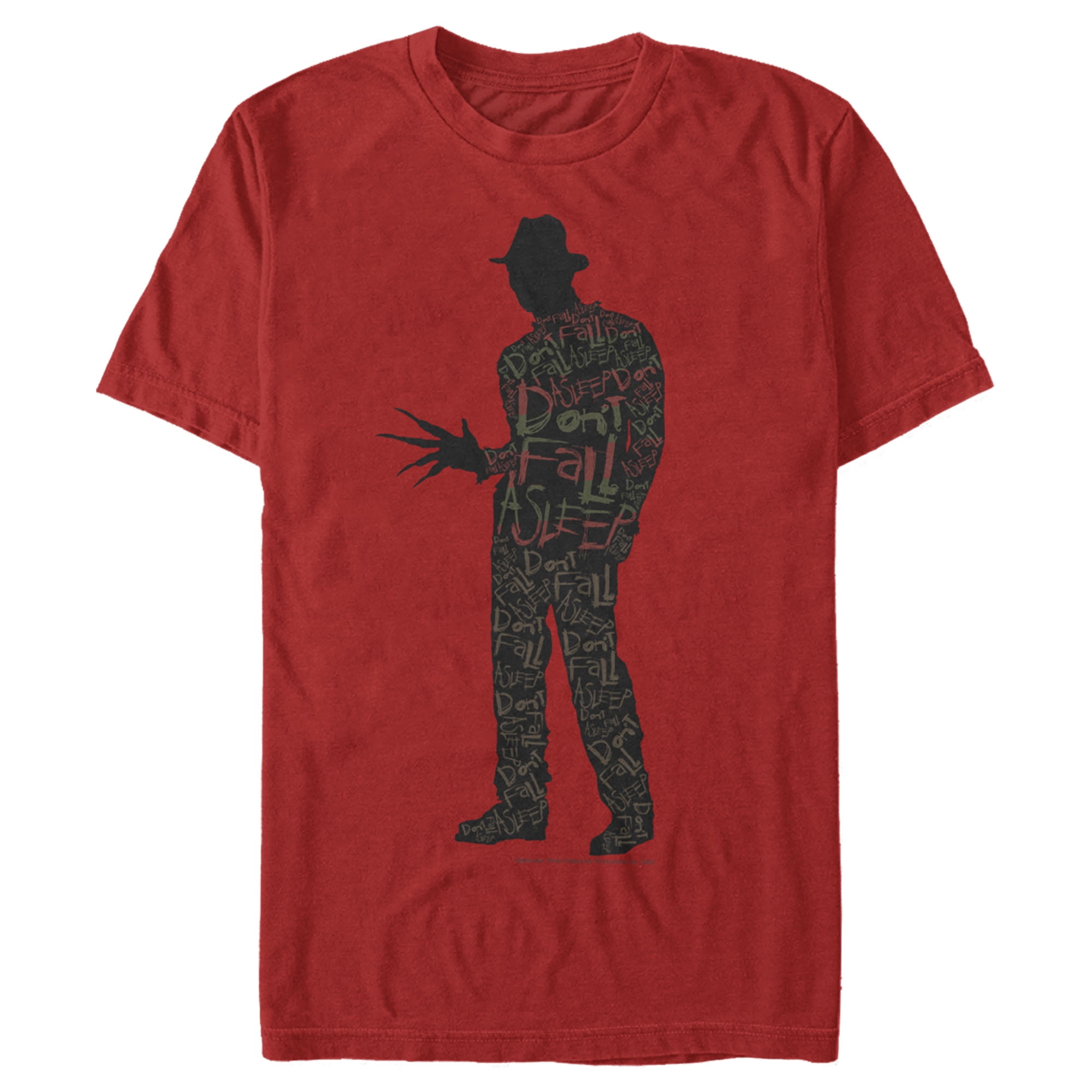 Men's Small Red Graphic Tee - A Nightmare on Elm Street Freddy Krueger ...