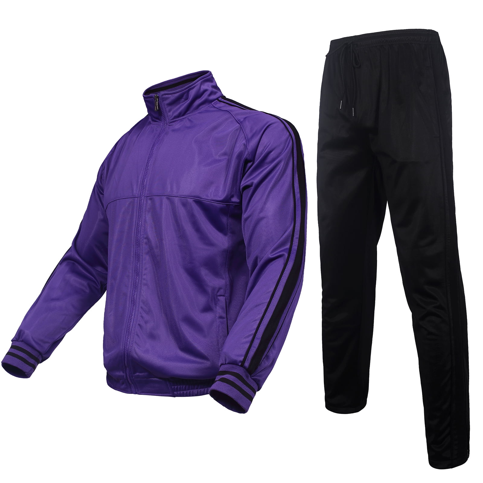 Men's AKsit Athletic Tracksuit Stand-up collar Full Zip Sports Set ...