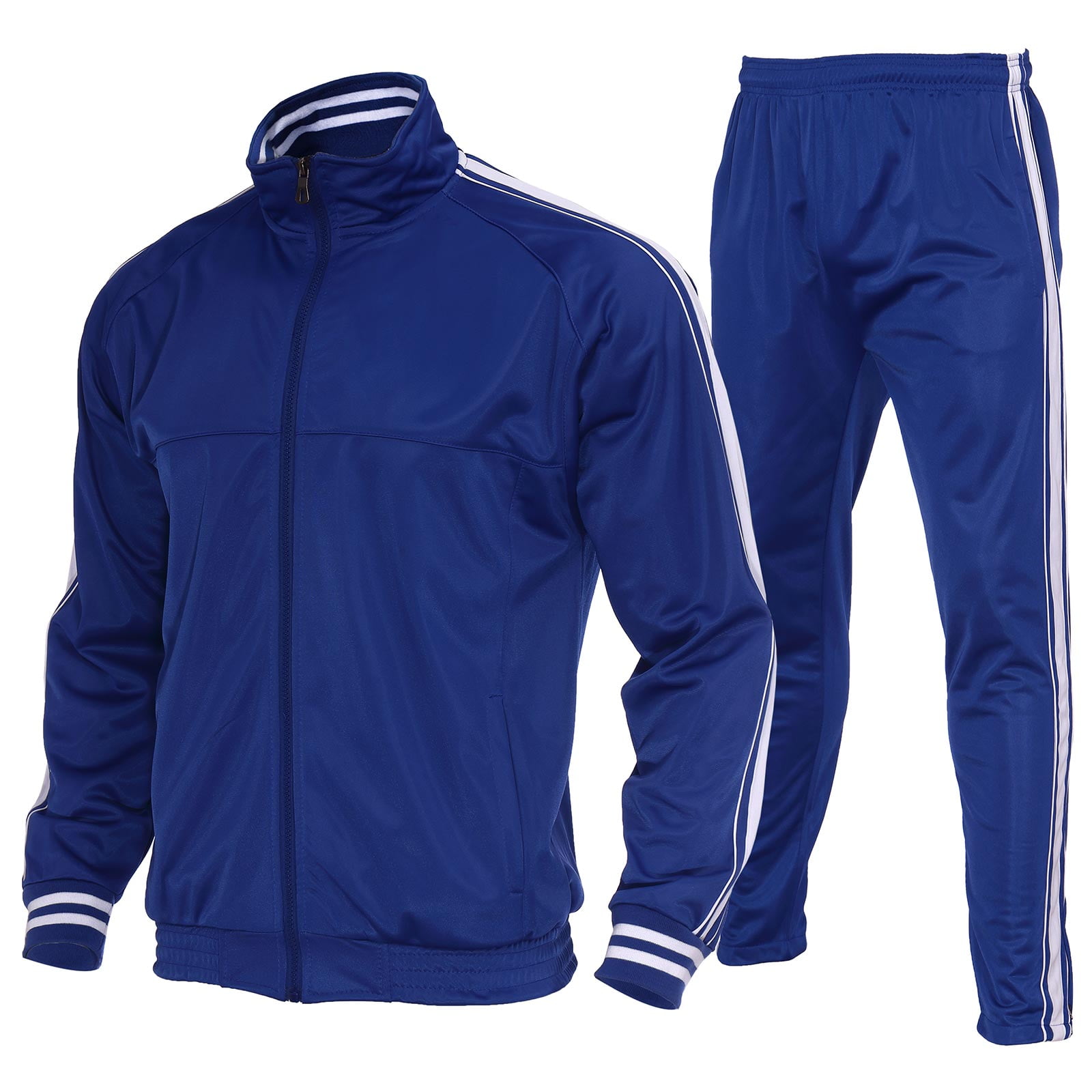 Men's AKsit Athletic Tracksuit Stand-up collar Full Zip Sports Set ...