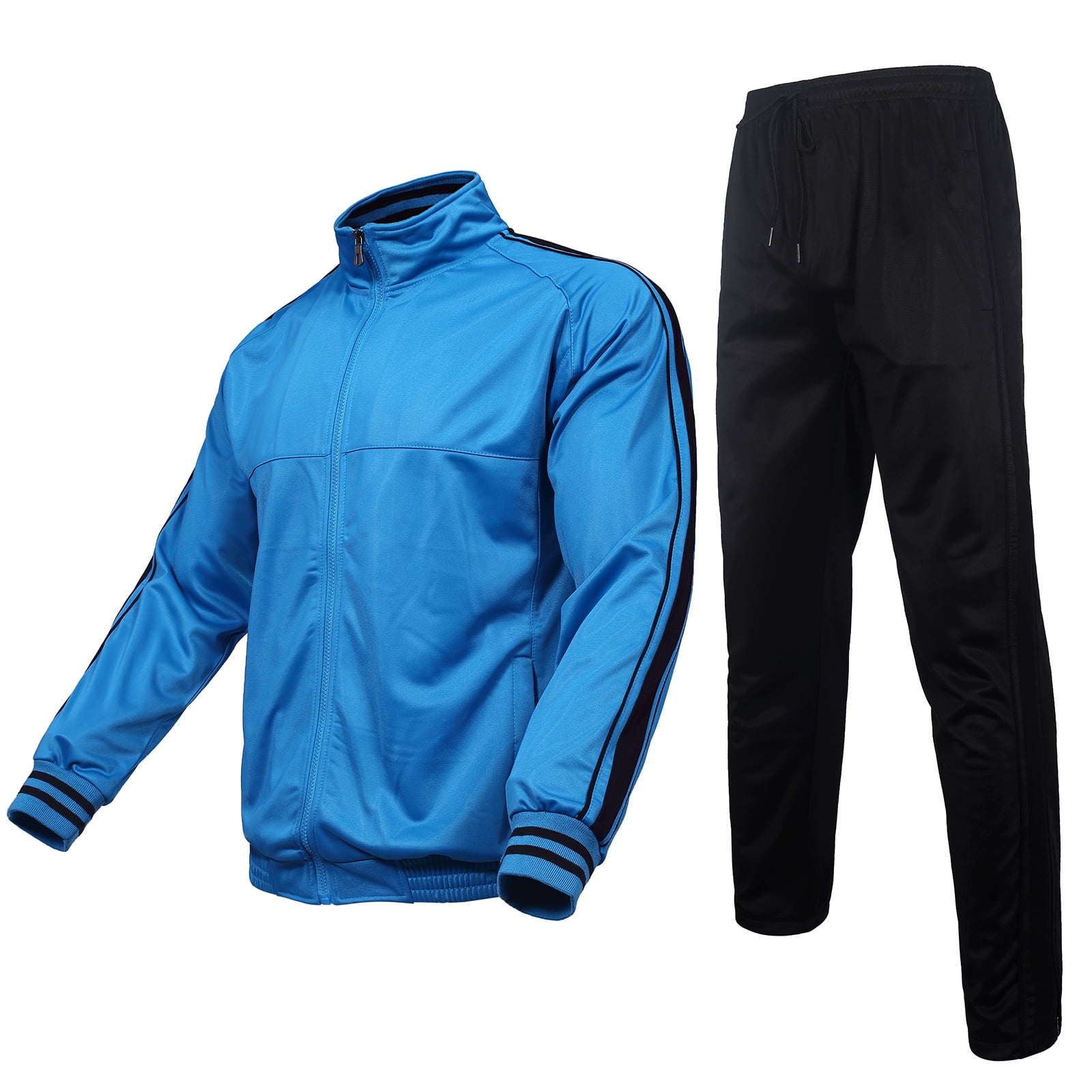 Men's AKsit Athletic Tracksuit Stand-up collar Full Zip Sports Set ...