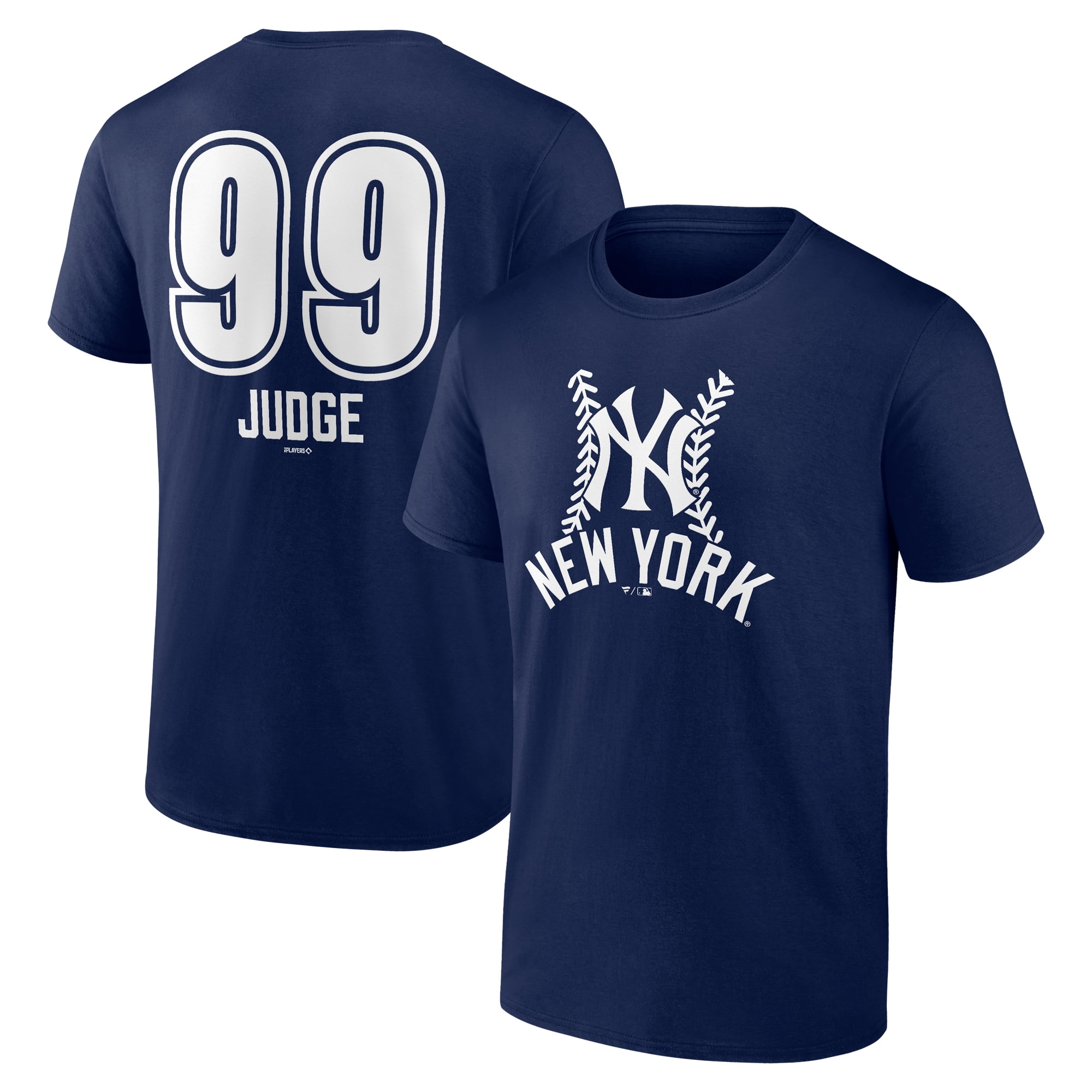 Men's Aaron Judge Navy New York Yankees Fastball Player Name & Number T ...