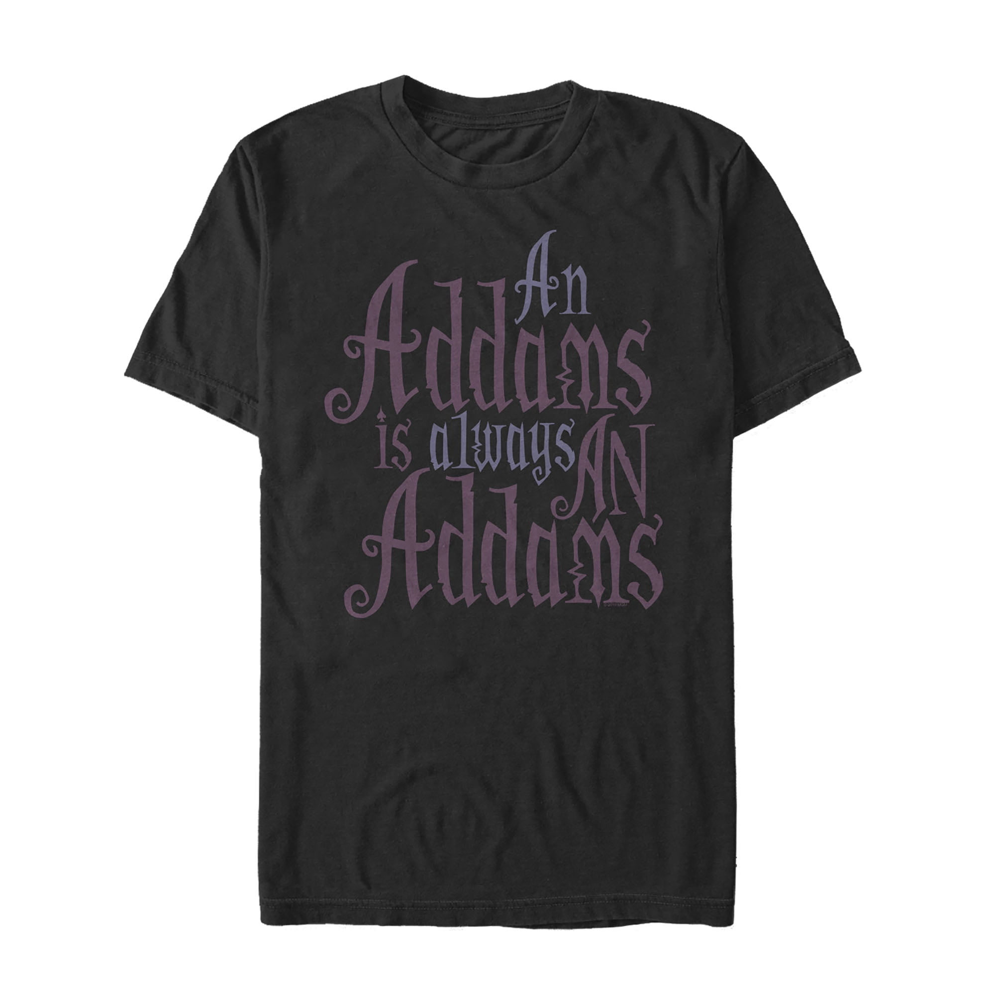 Men's Addams Family Always An Addams Motto Graphic Tee Black Large ...