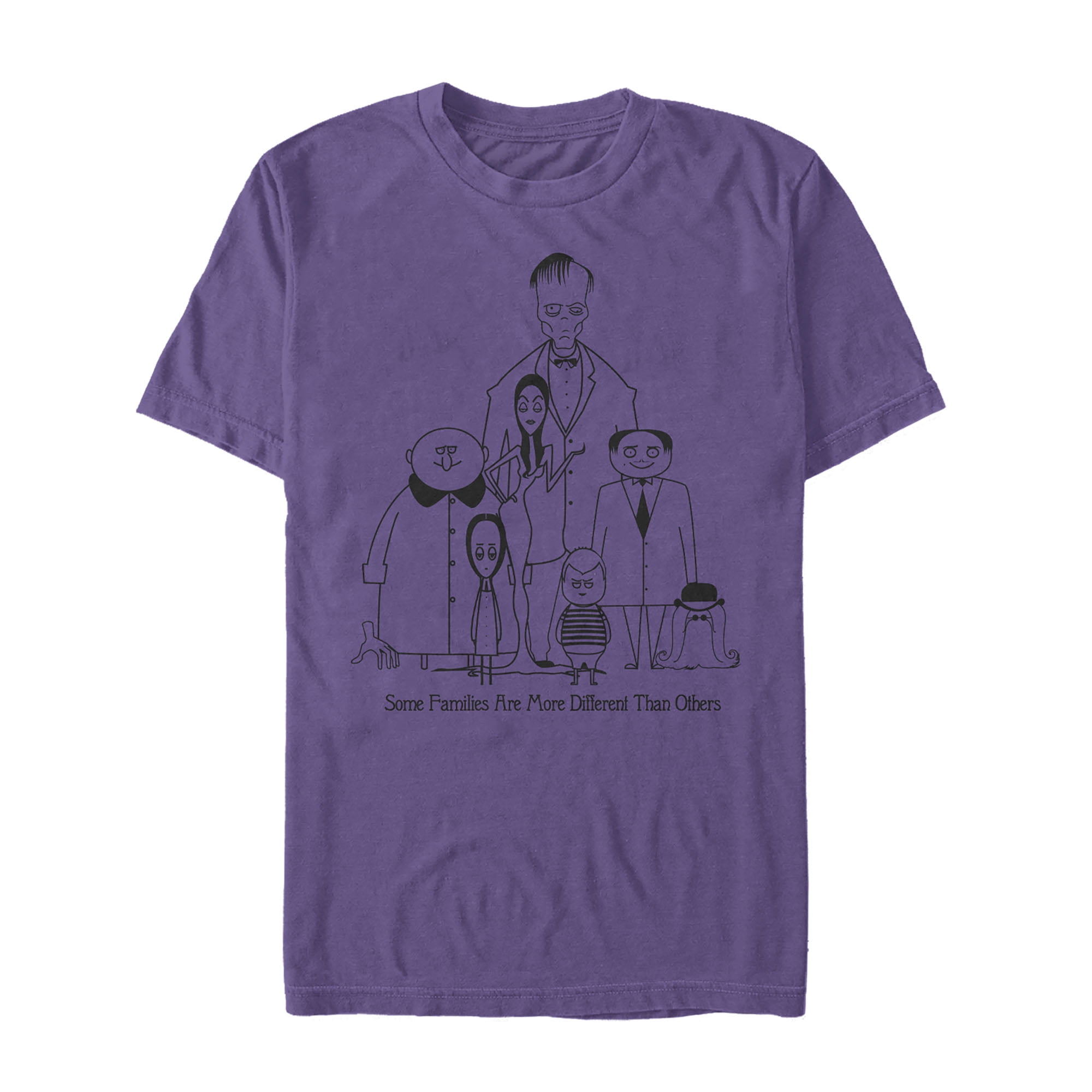 Men's Addams Family Different Kind of Family Graphic Tee Purple X Large ...