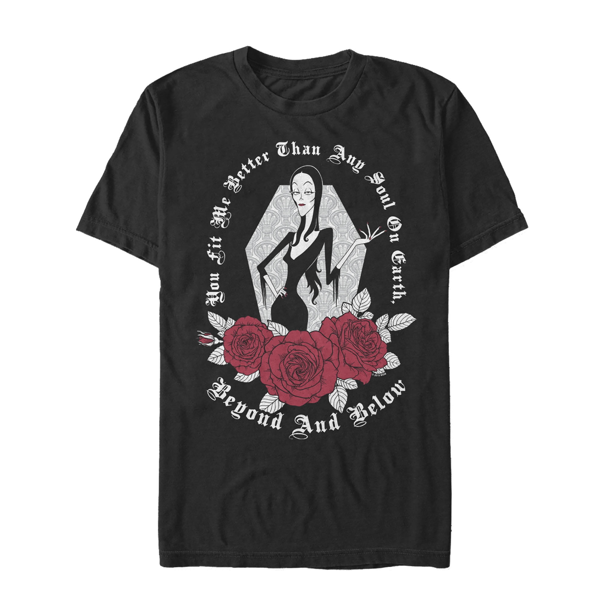 Men's Addams Family Morticia Love Declaration Graphic Tee Black Medium ...