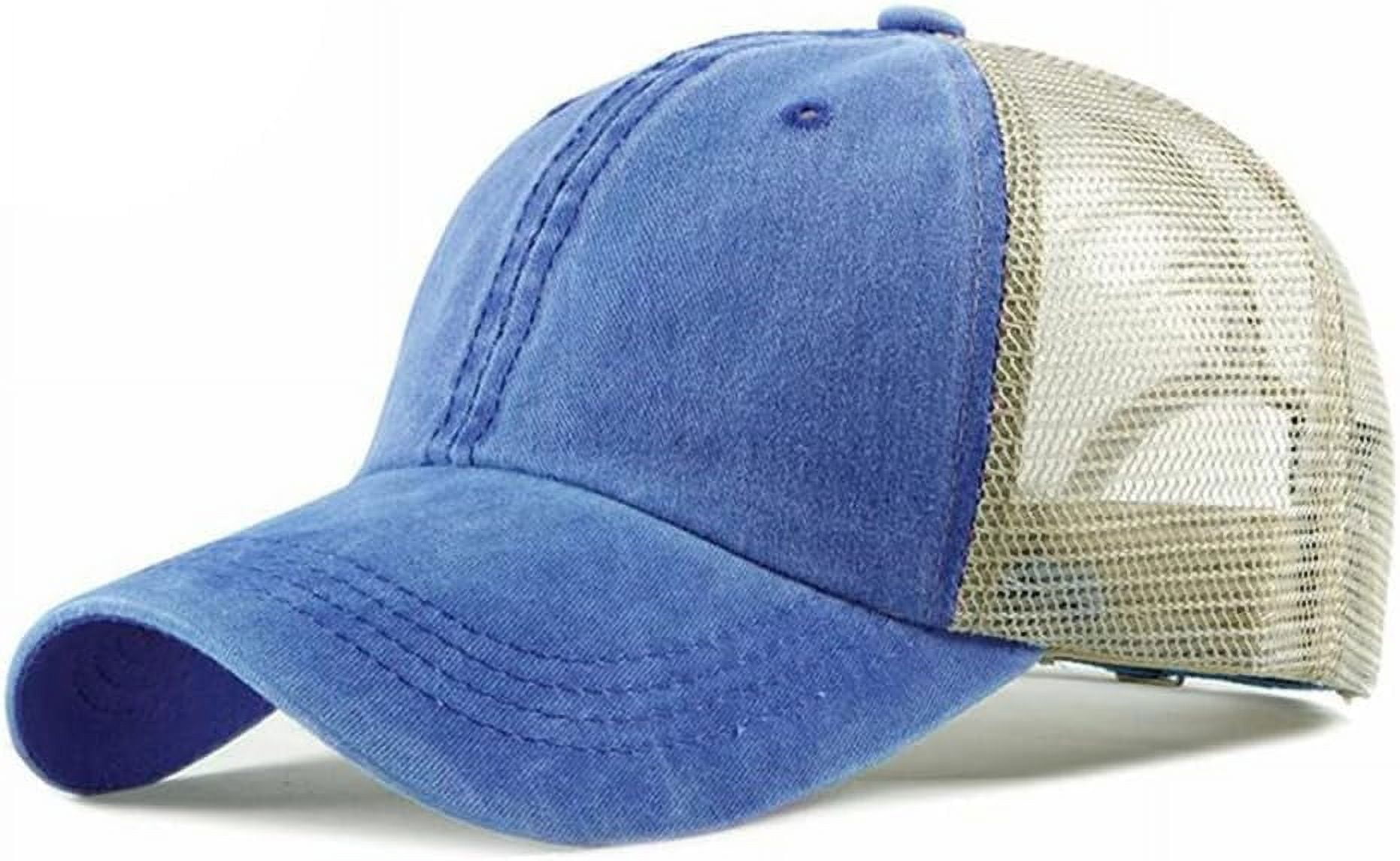 Men's Adjustable Mesh Back Cap Curved Bill Snapback Mesh Baseball Cap ...