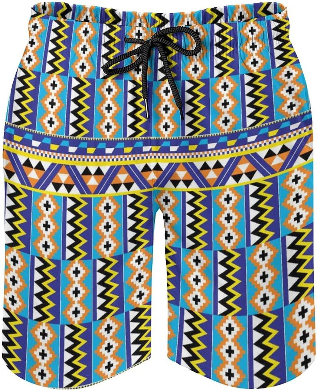 Men's African Tribal Kente Ethnic Pattern Beach Trunks for Men Shorts ...