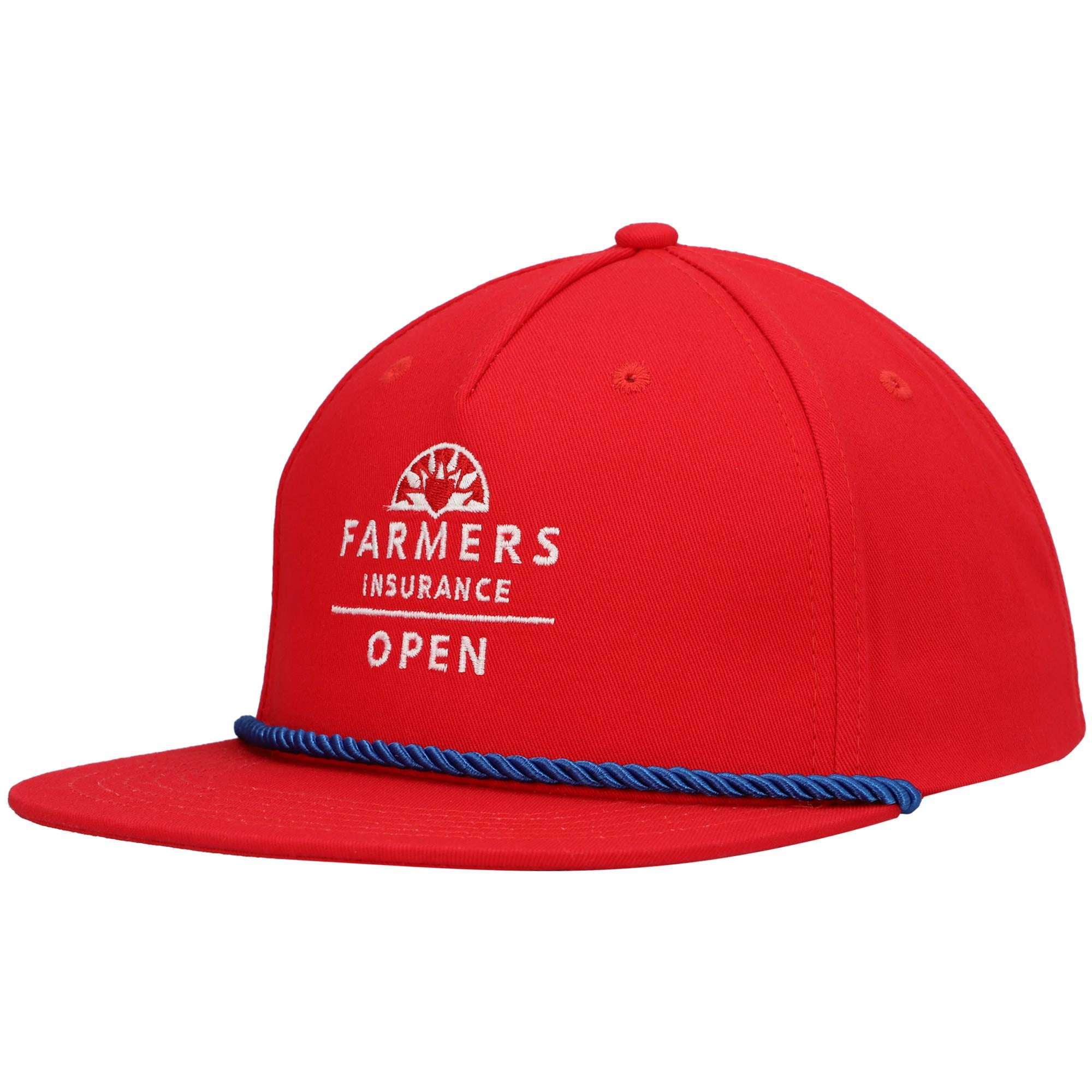 Men's Ahead Red Farmers Insurance Open Colonial Snapback Hat - Walmart.com