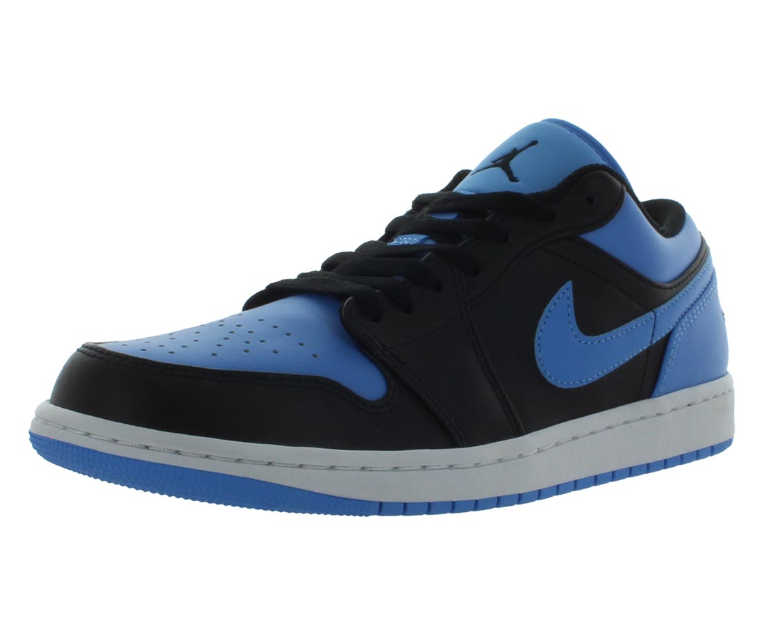 Men's Air Jordan 1 Low Black/Black-University Blue (553558 041) - 8 ...