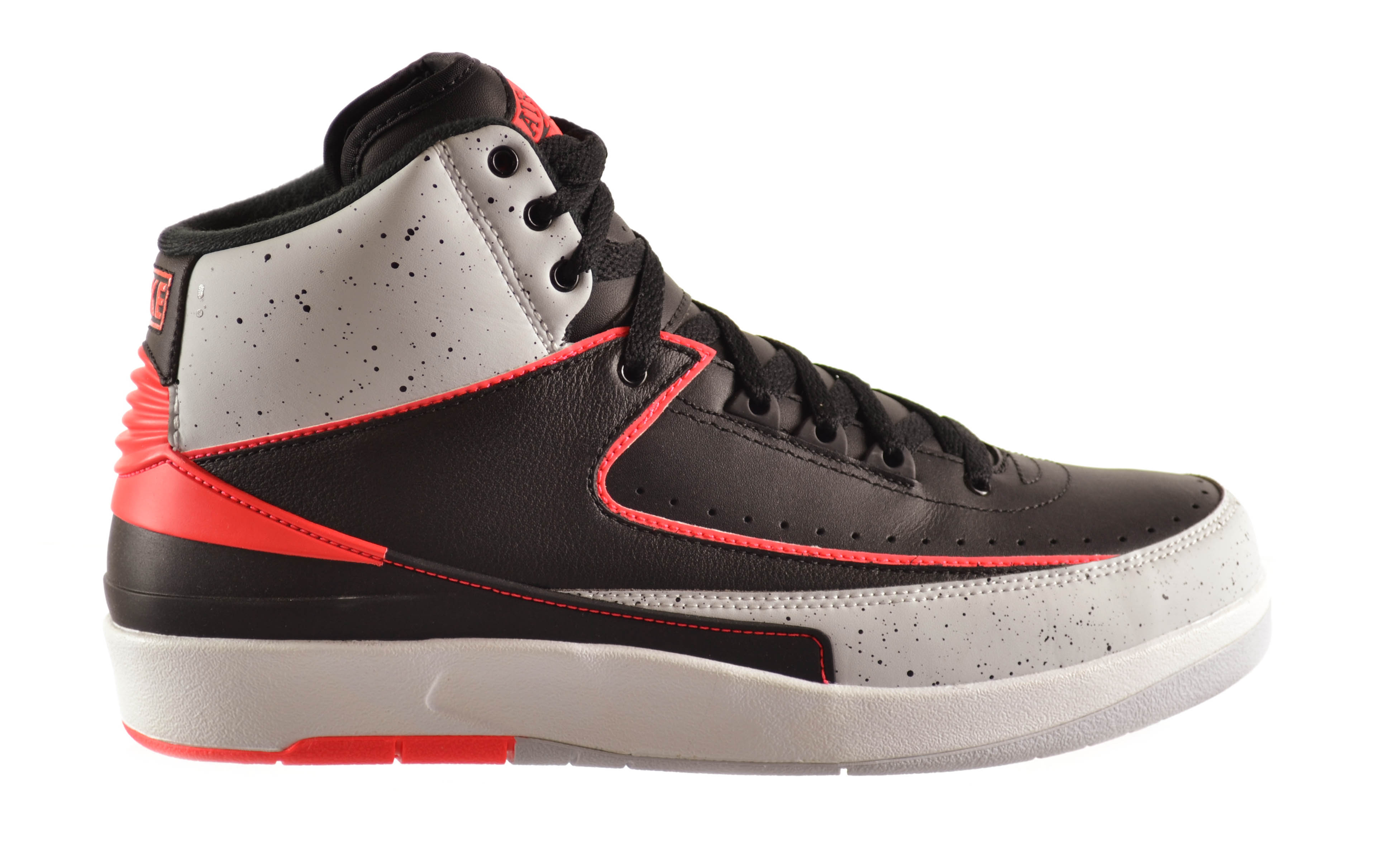 Jordan 2 Retro Men's Shoes Black-Infrared-Pure Platinum-White 385475 ...