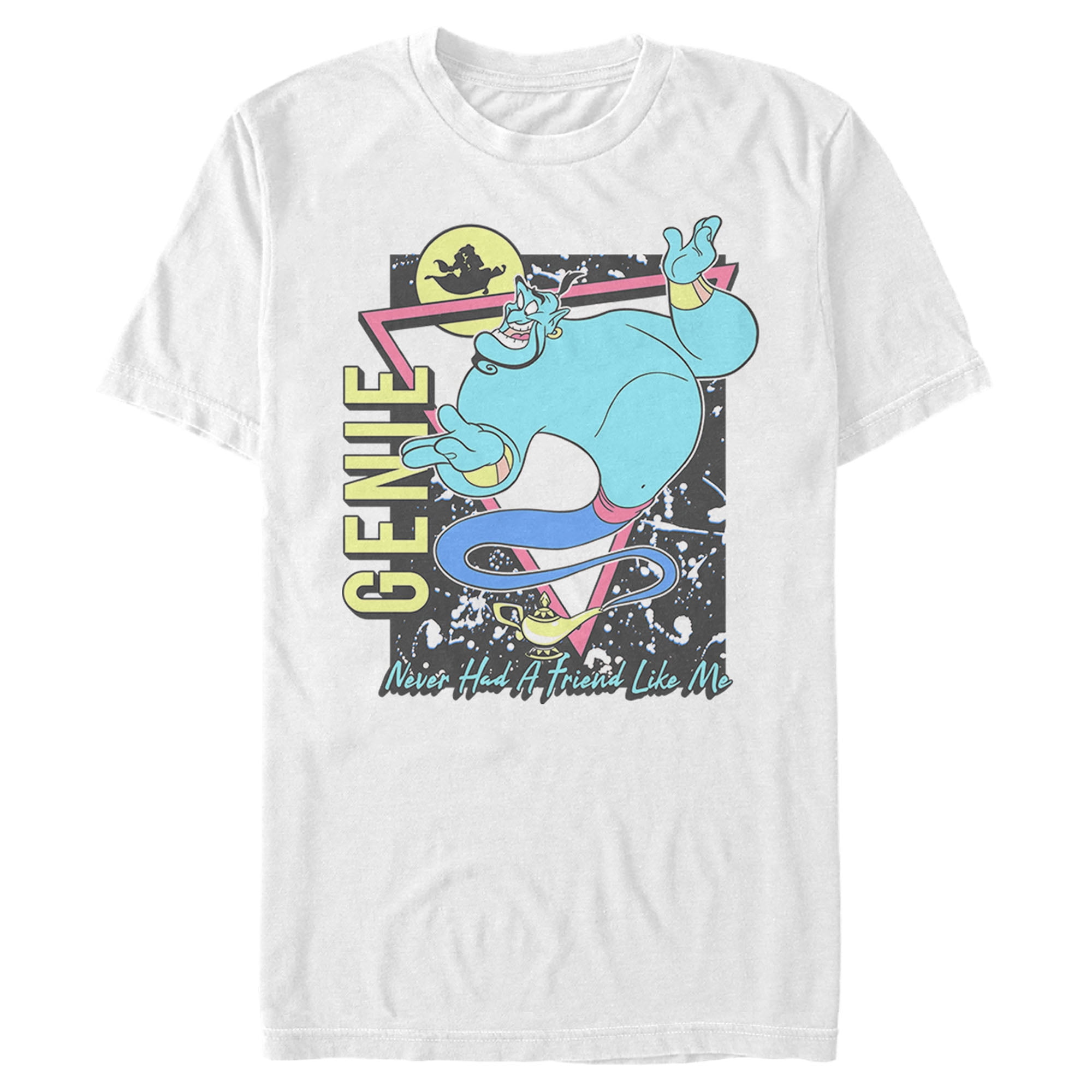 Men's Aladdin Retro Genie Never Had a Friend Like Me Graphic T-Shirt ...