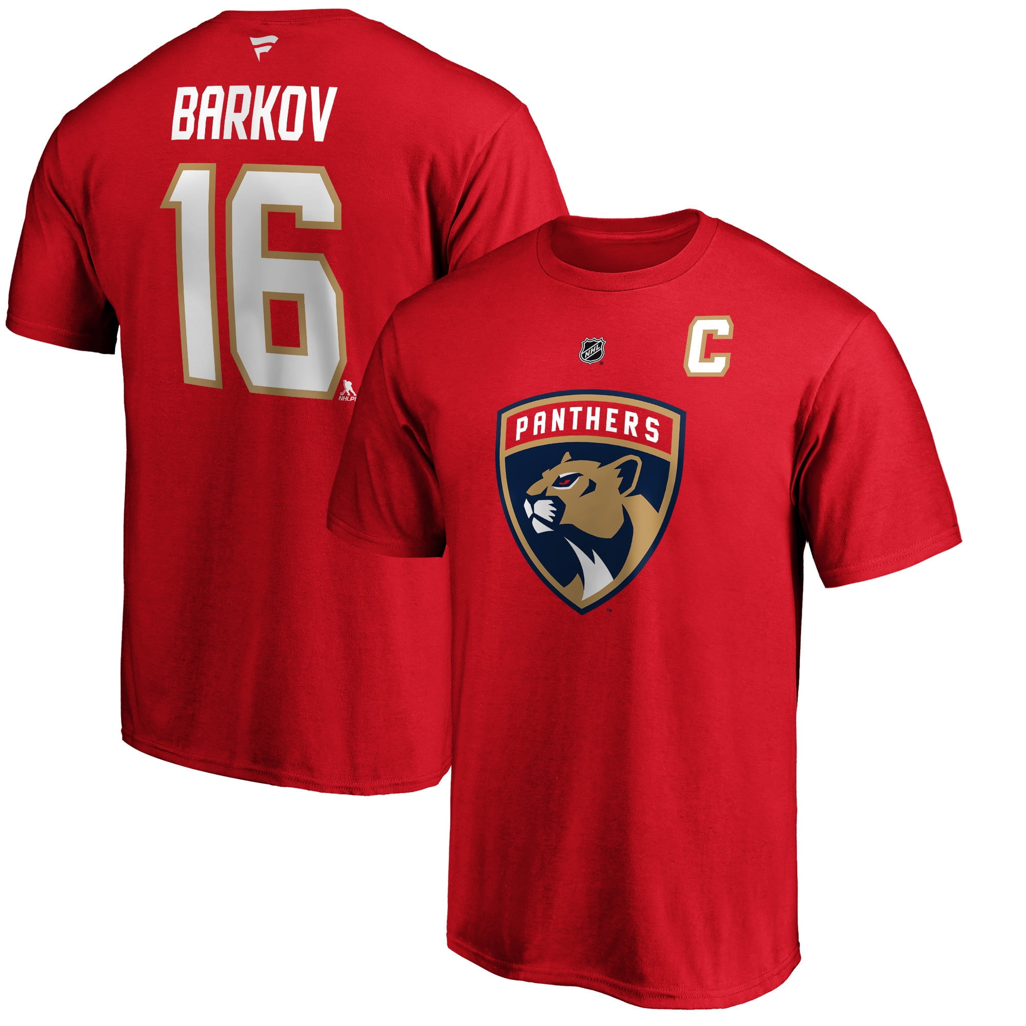 Men's Aleksander Barkov Red Florida Panthers Team Authentic Stack Name ...