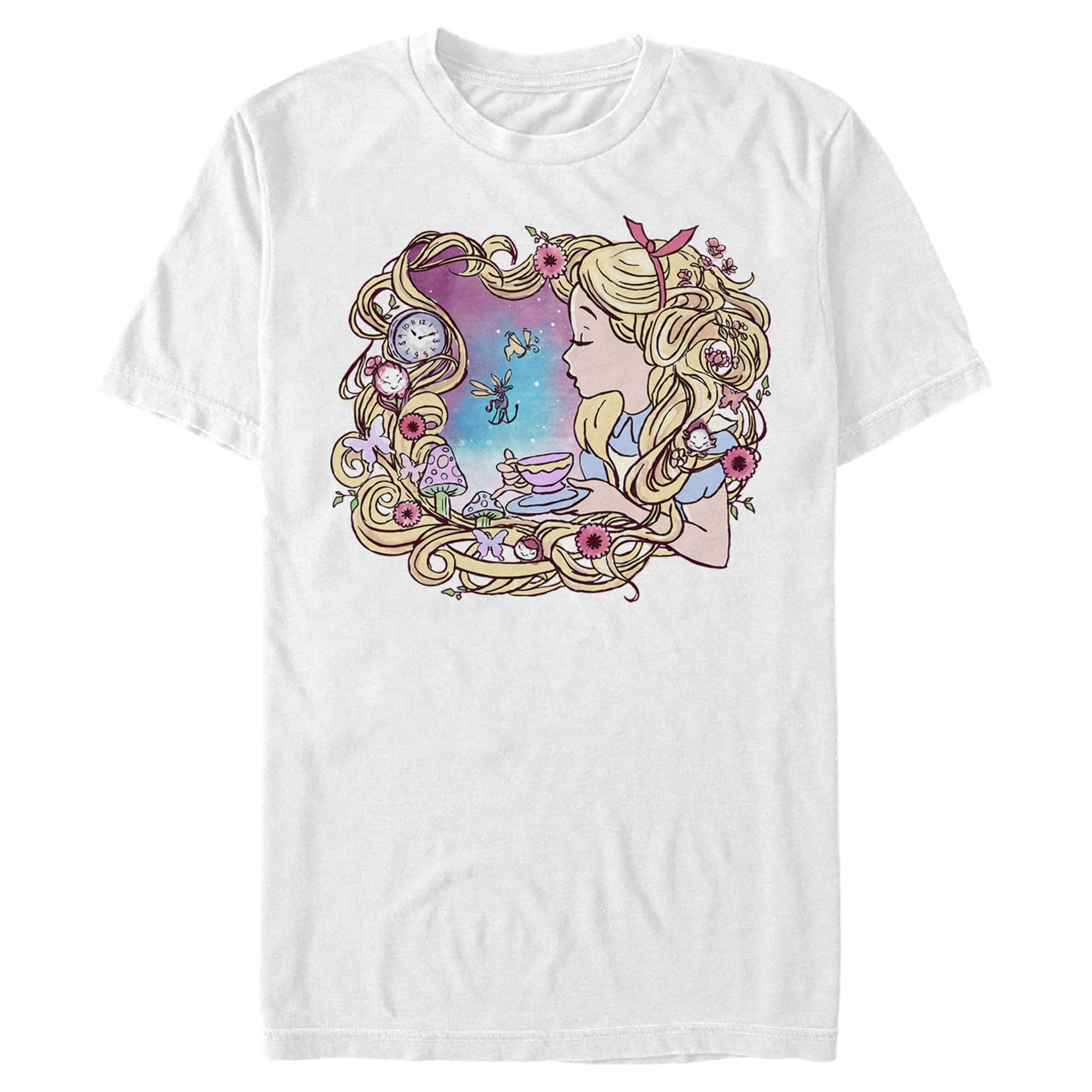 Men's Alice in Wonderland Artistic Alice Long Hair Tea Party Graphic ...