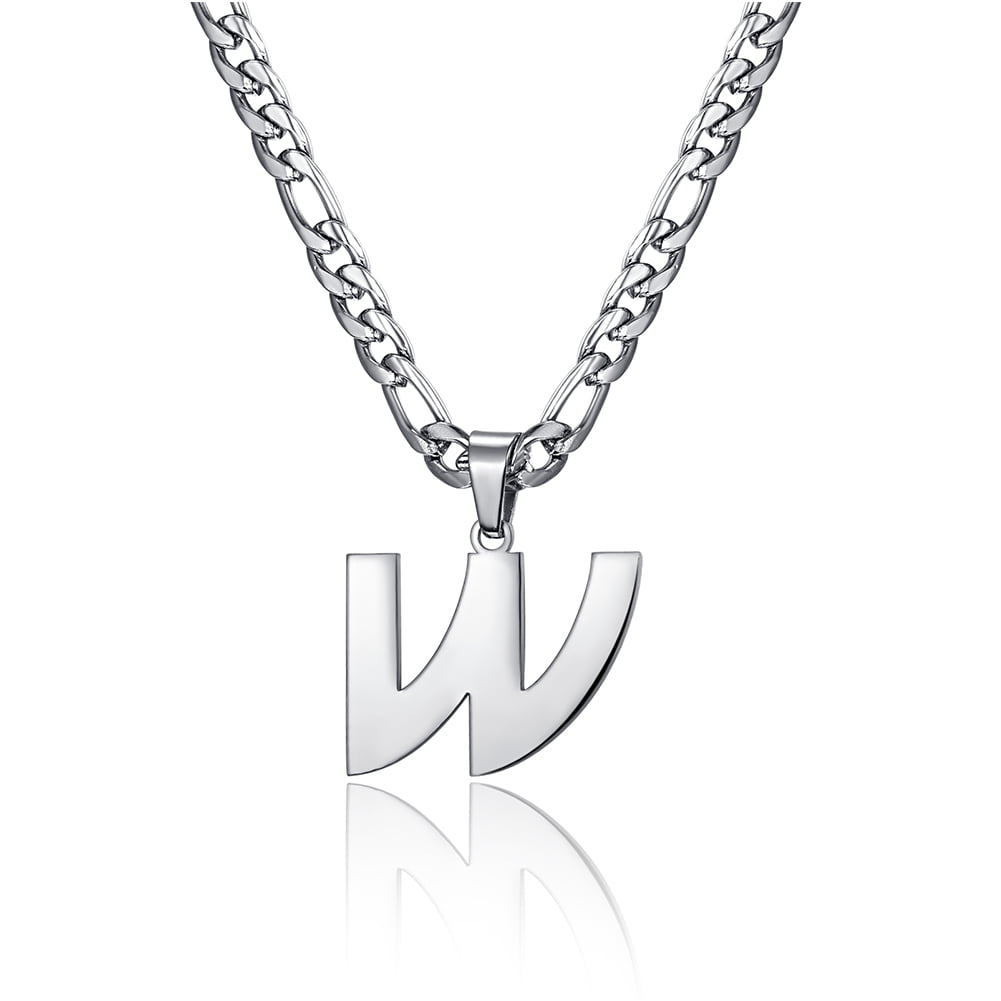 Men's Alphabet Custom Necklace Personalized Stainless Steel Custom ...