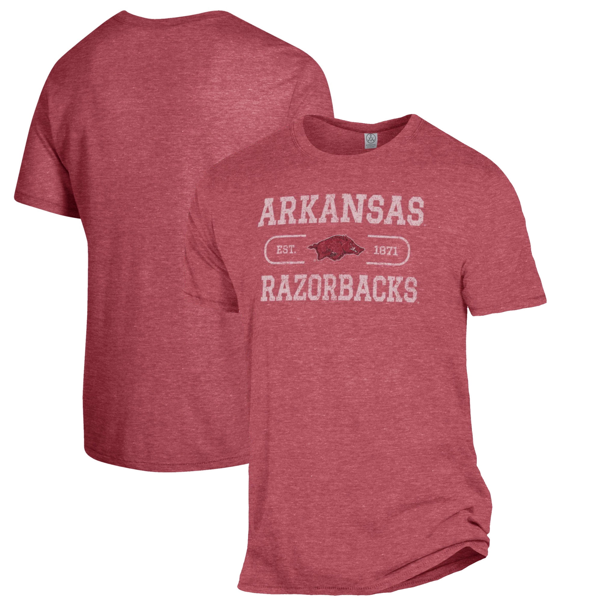 Men's Alternative Apparel Heathered Cardinal Arkansas Razorbacks The ...