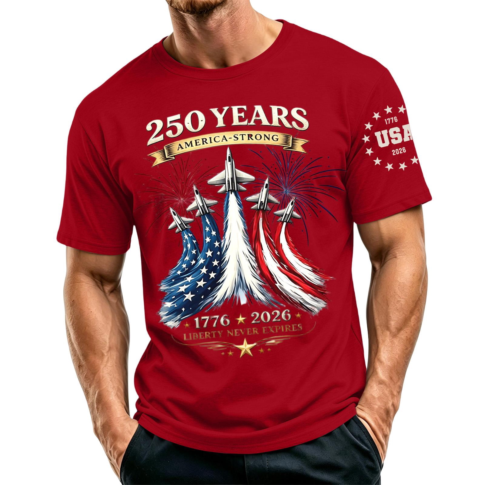 Men's America 250 T Shirt 250th Anniversary USA Flag Graphic ...