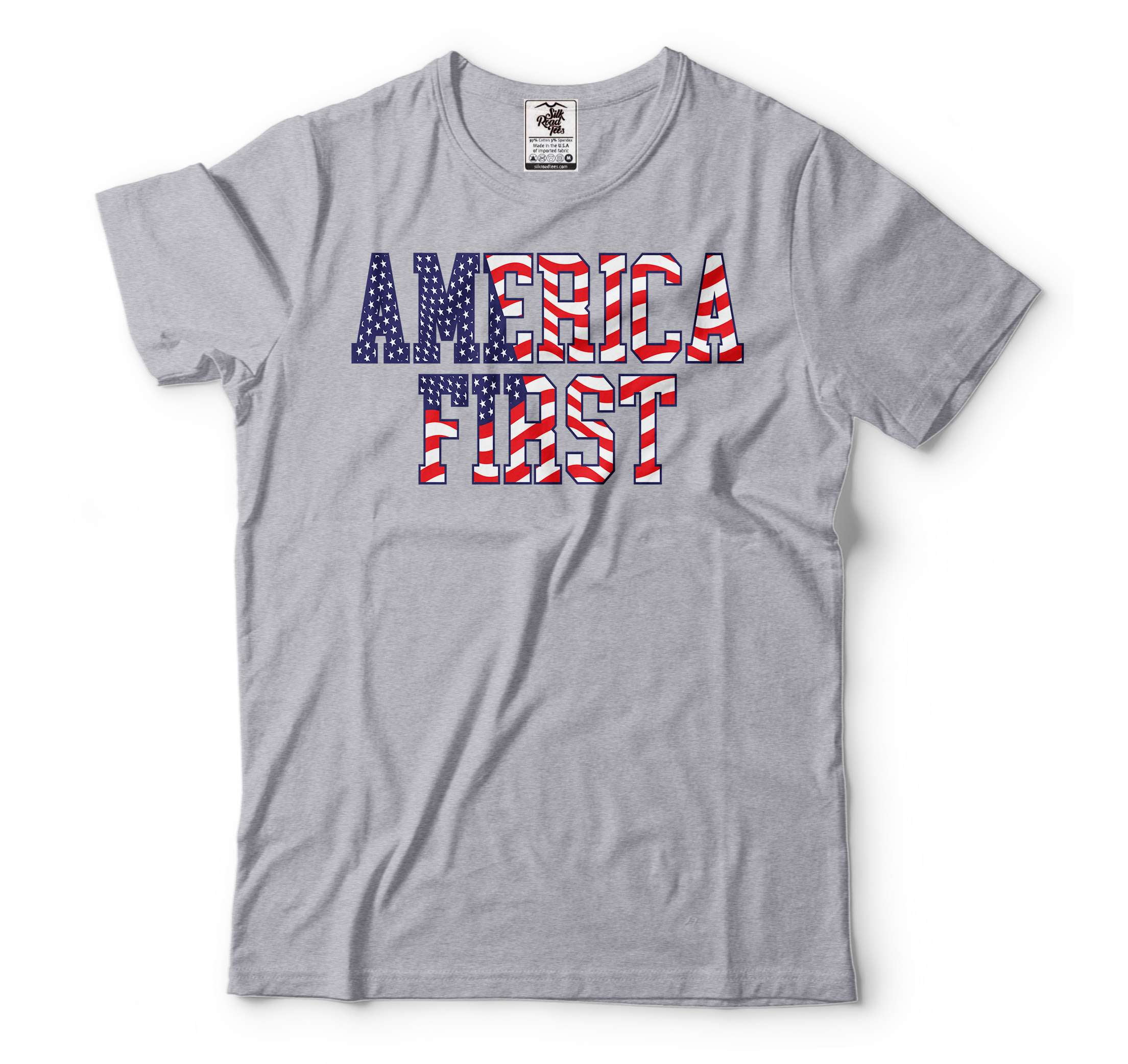 Men's America First Shirt USA Patriotic Shirt 4th Of July Shirt Fourth ...