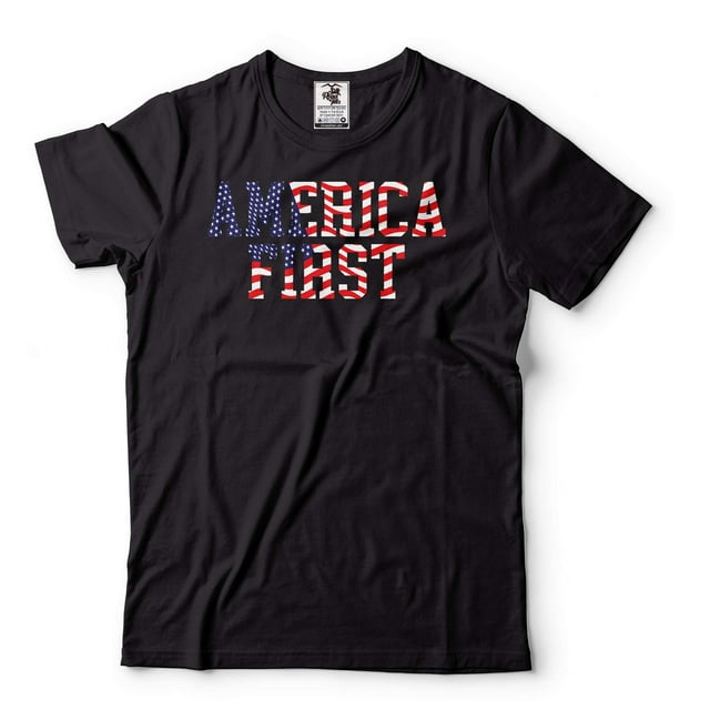 Men's America First Shirt USA Patriotic Shirt 4th Of July Shirt Fourth ...