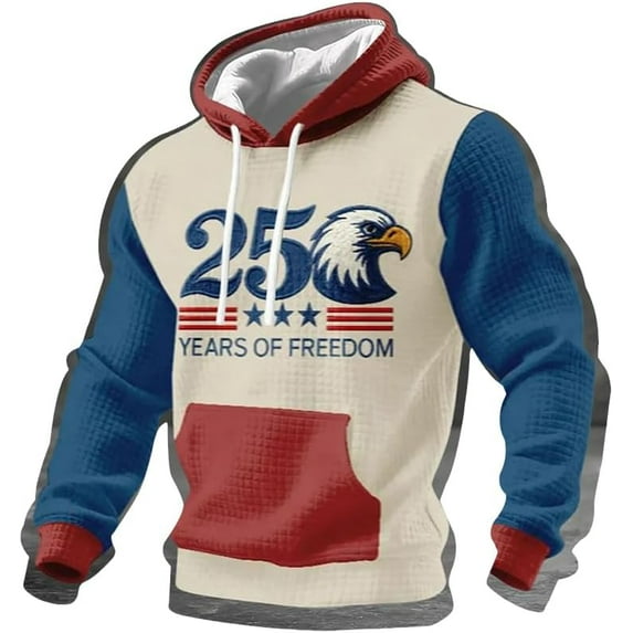Men's American 250Th Anniversary Print Hoodie Usa 250Th Anniversary ...