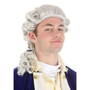 Skeleteen George Washington White Wig - Historical Colonial Powdered ...