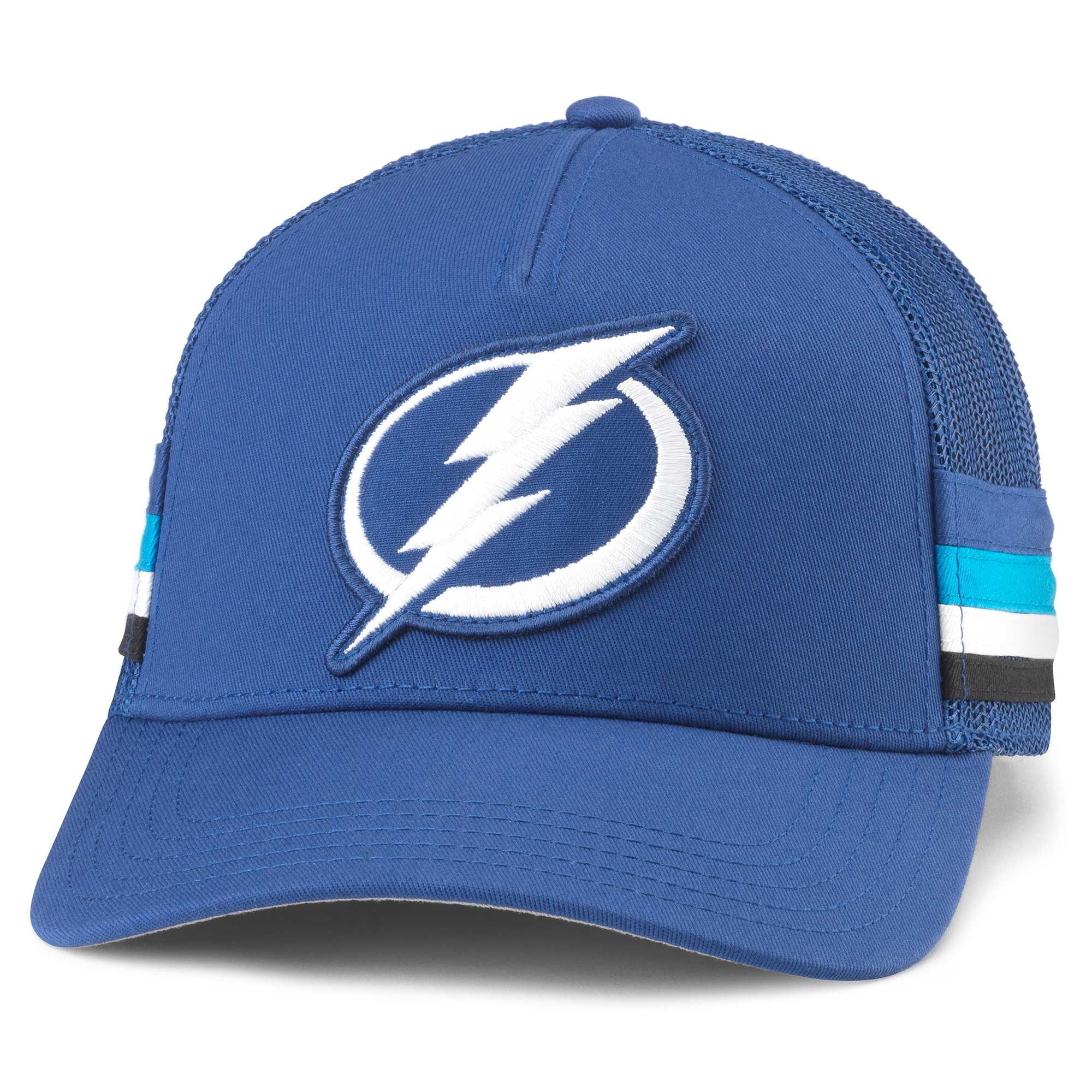Men's American Needle Blue Tampa Bay Lightning HotFoot Stripes Trucker ...