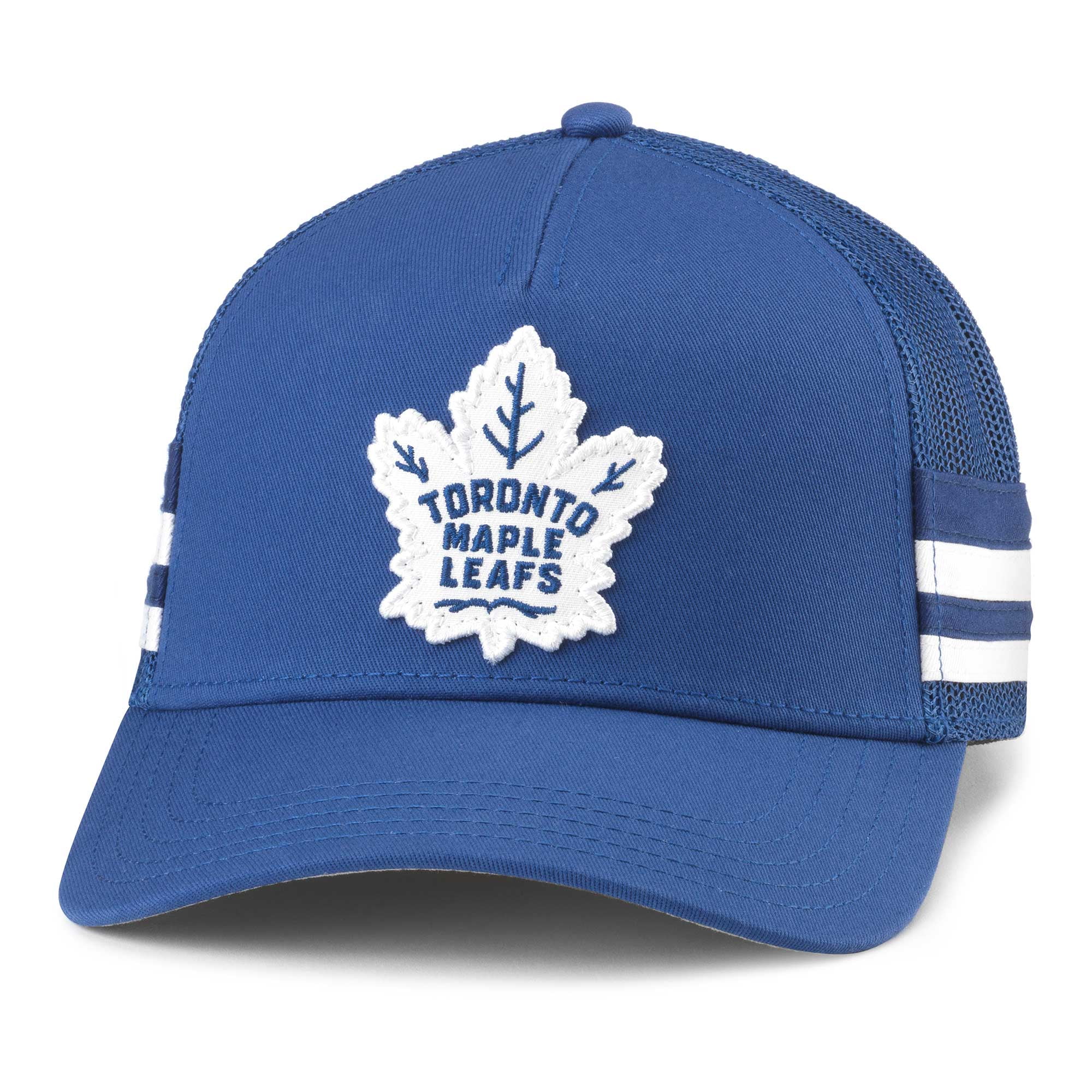 Men's American Needle Blue Toronto Maple Leafs HotFoot Stripes Trucker ...
