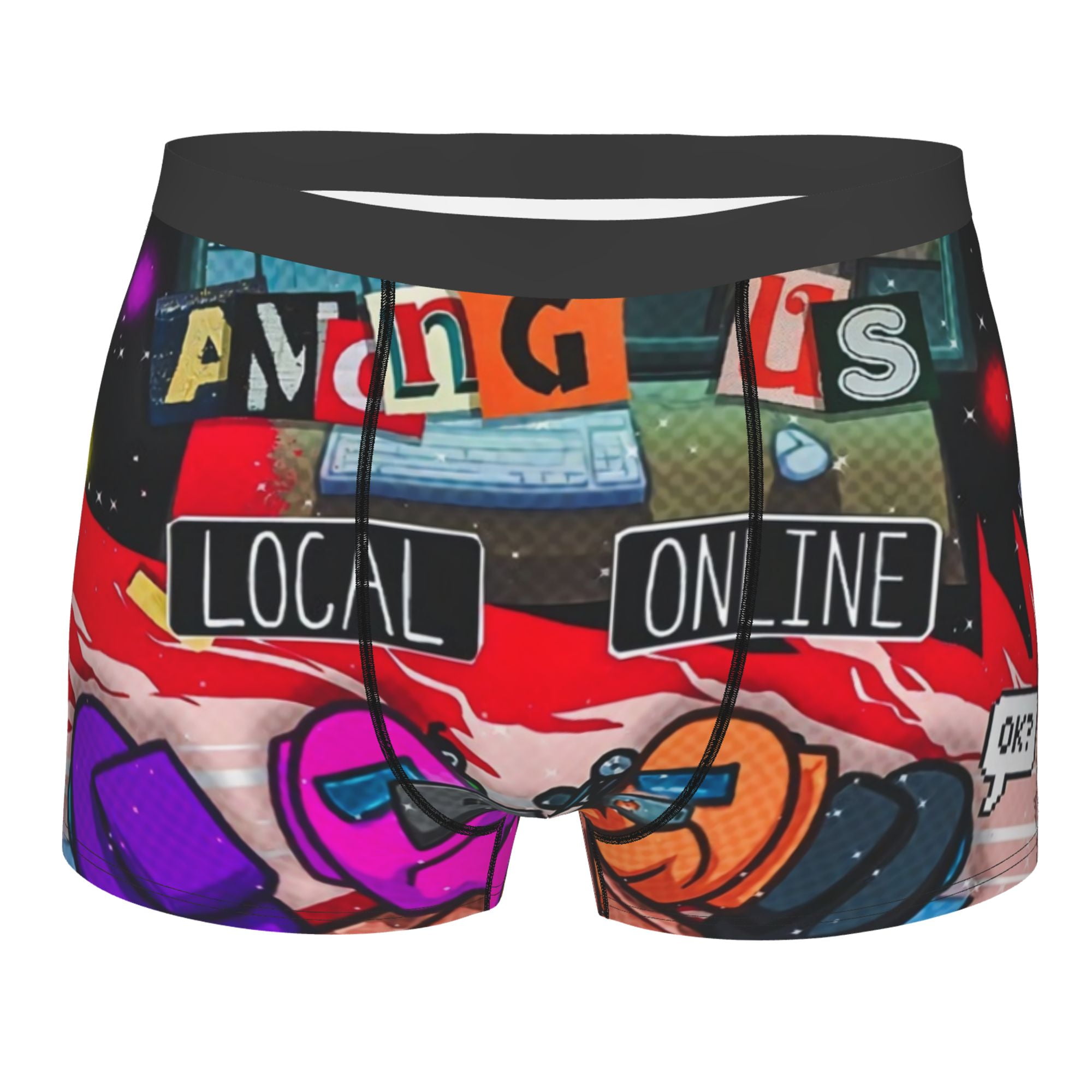 Men's Among-Us Gaming Boxer Briefs Funny Boxer Shorts Hilarious Gag ...