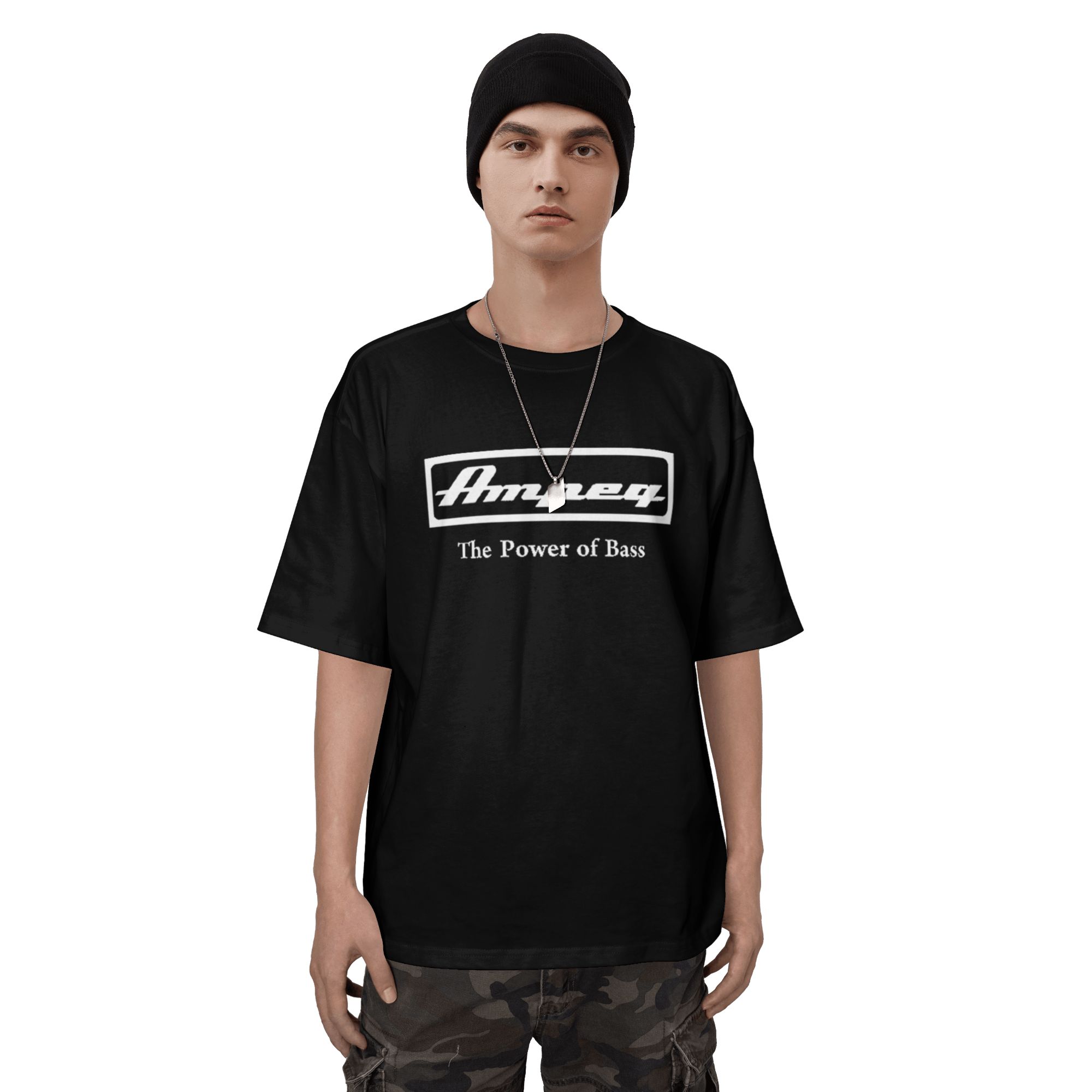 Men's Ampeg Amp printed Tour 2024 Oversized shirt Retro 90s hip hop Men Shoulder drop t shirts ...