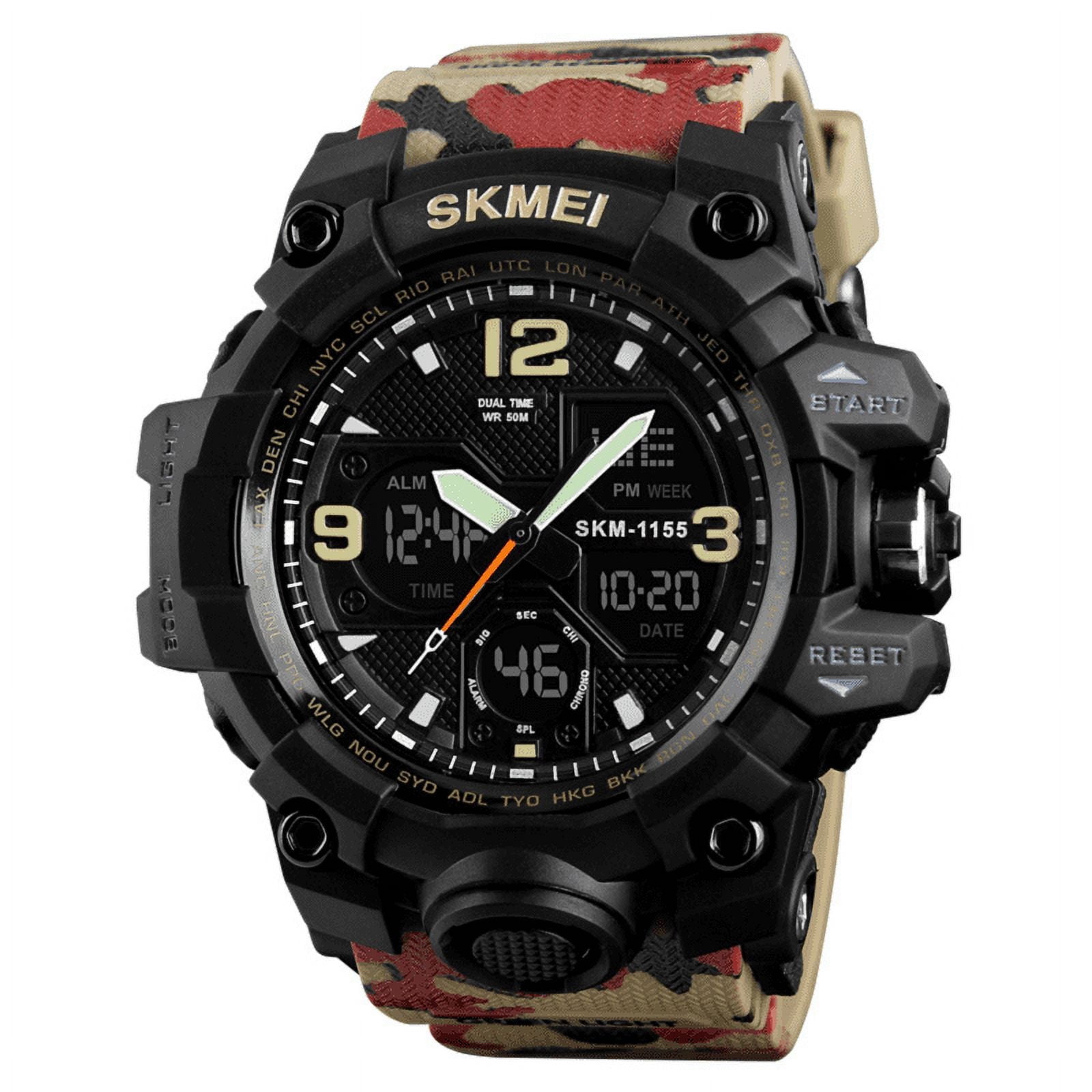 Men's Analog Sports Watch Military Watch Outdoor LED Stopwatch Digital ...