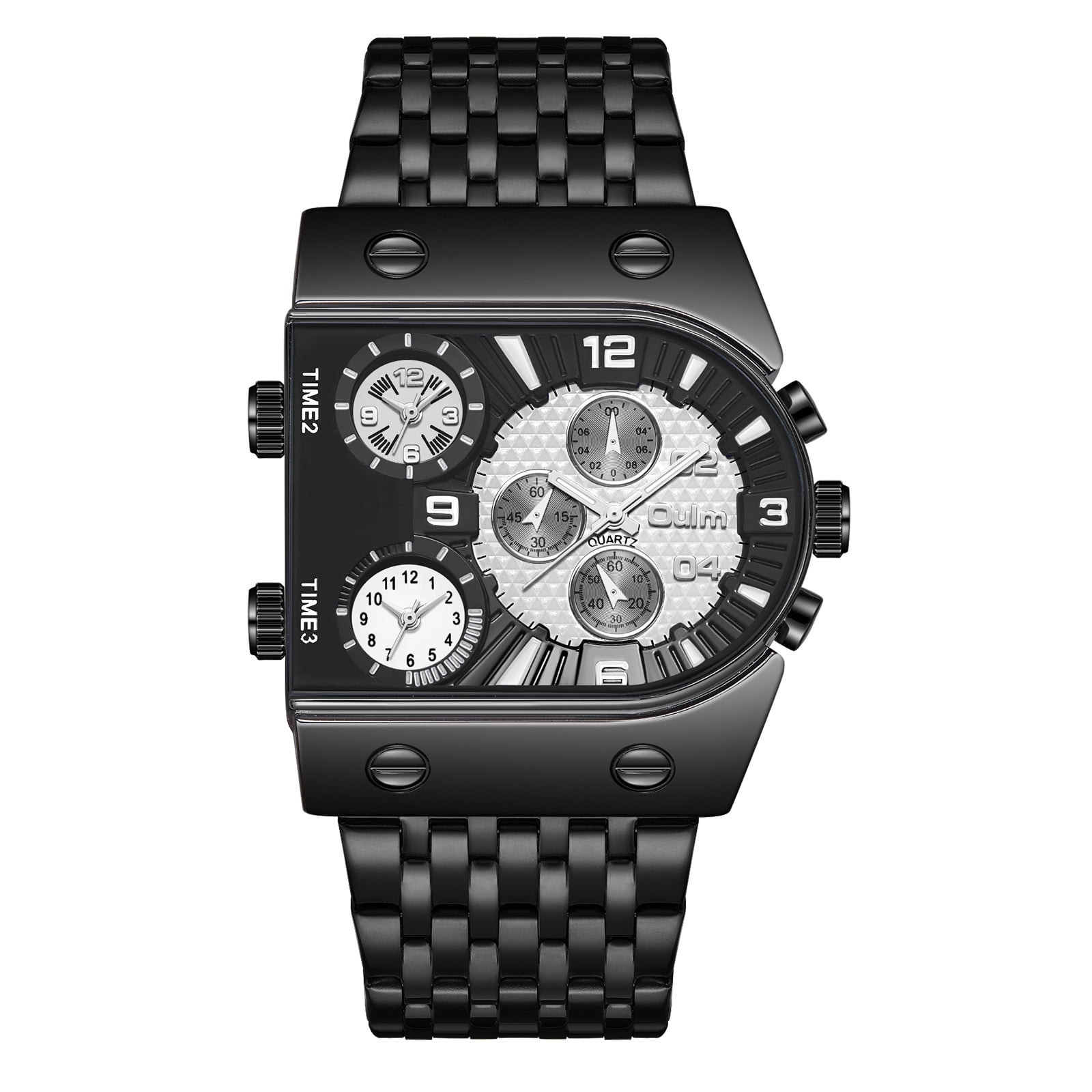 Men's Analog Sports Watch with Multi Time Zone Display and 3 Quartz ...