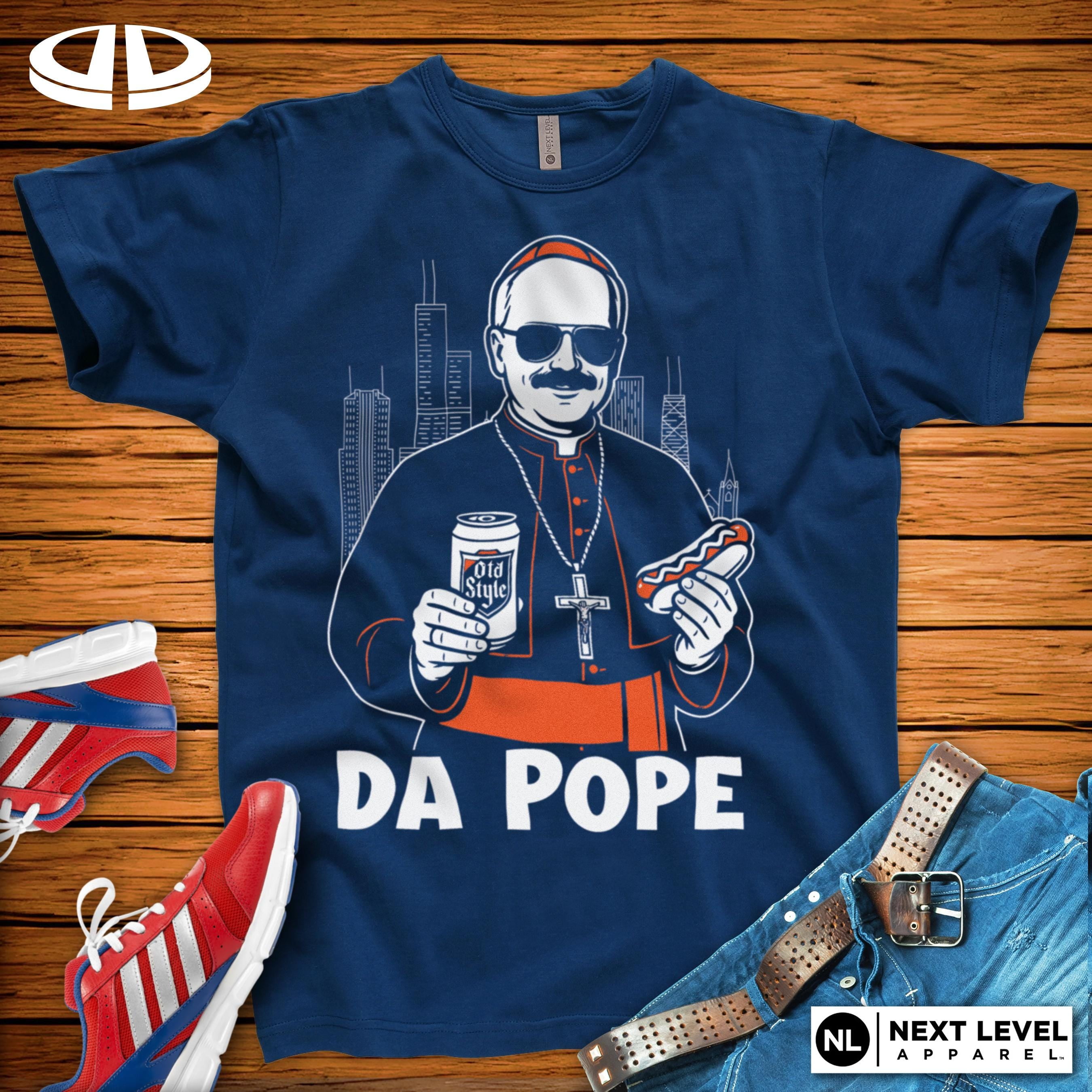 Men's And Women's Chicago Pope Leo XIV "Da Pope" Cotton Tee, Classic ...