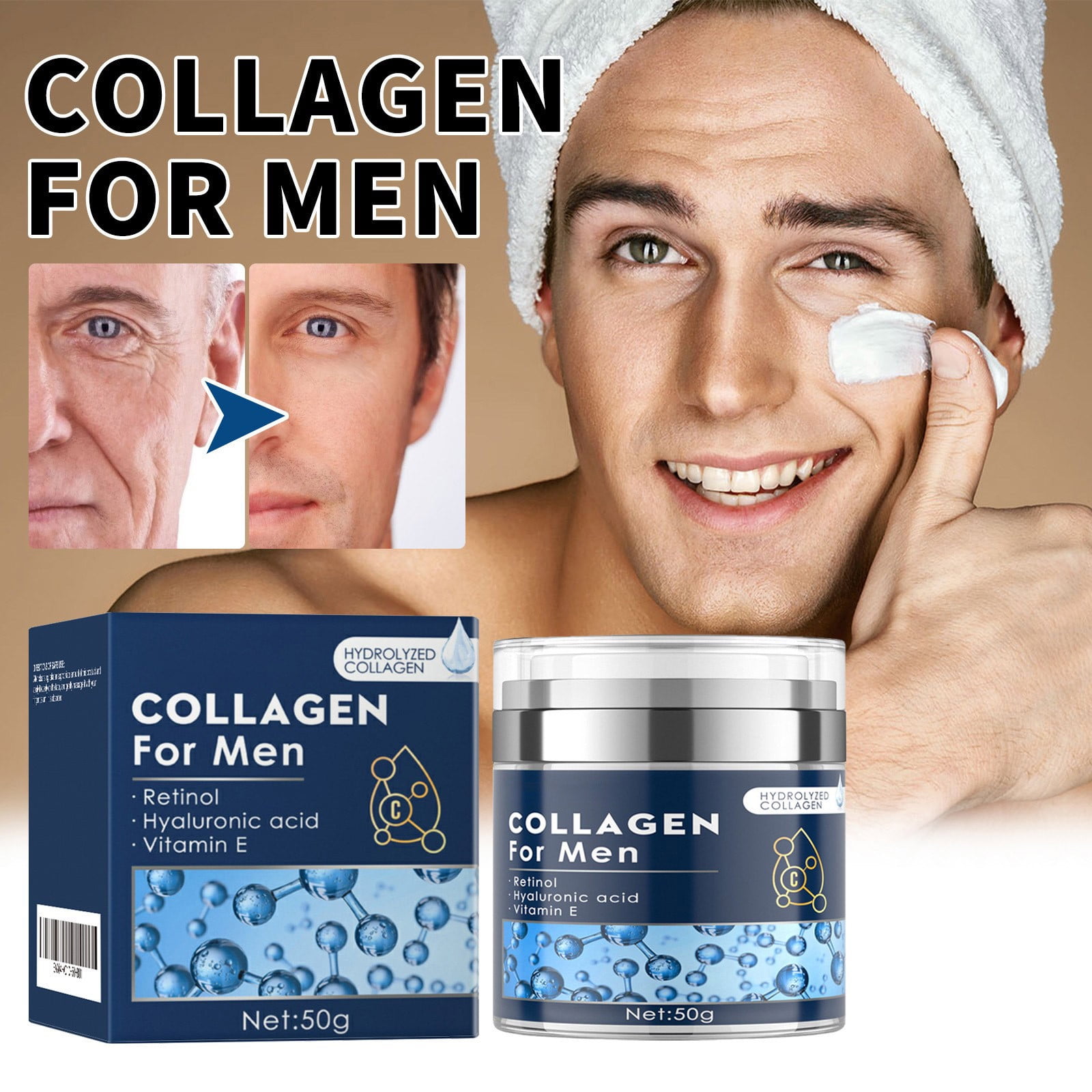 Men’s Anti-Aging Face Cream – 6-in-1 Moisturizer for Wrinkles, Dark ...
