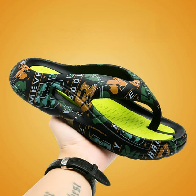 Men's Anti-Slip Beach Flip-Flop Sandals Cushioned Slippers - Walmart.com