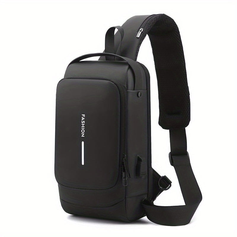 Men’s Anti-Theft Crossbody Sling Bag with Combination Lock – Secure ...