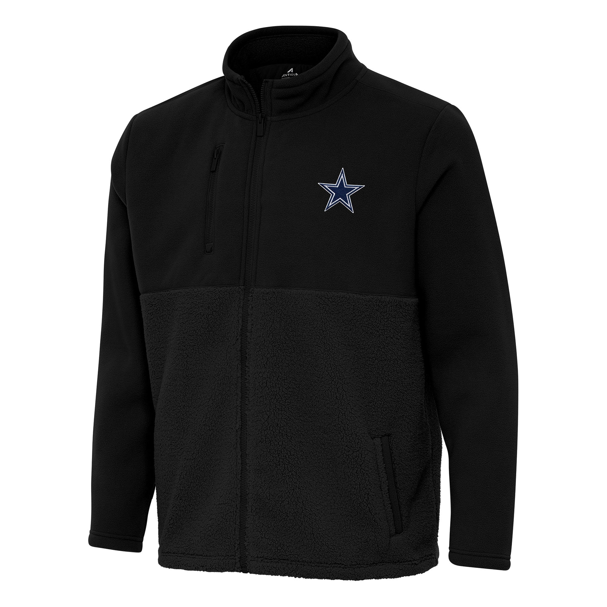 Men's Antigua Black Dallas Cowboys Daily Fused Full-Zip Jacket ...
