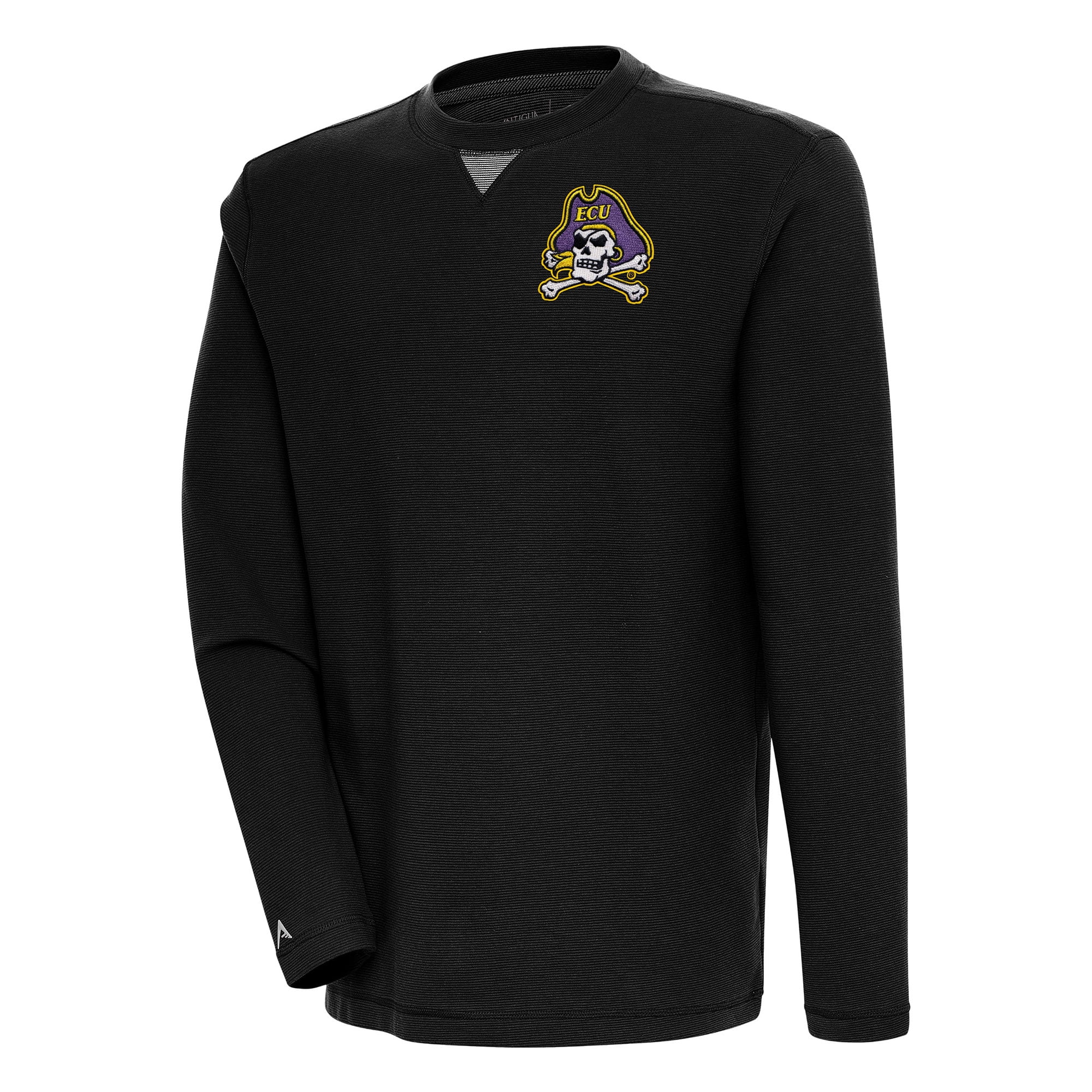 Men's Antigua Black ECU Pirates Flier Bunker Pullover Sweatshirt ...