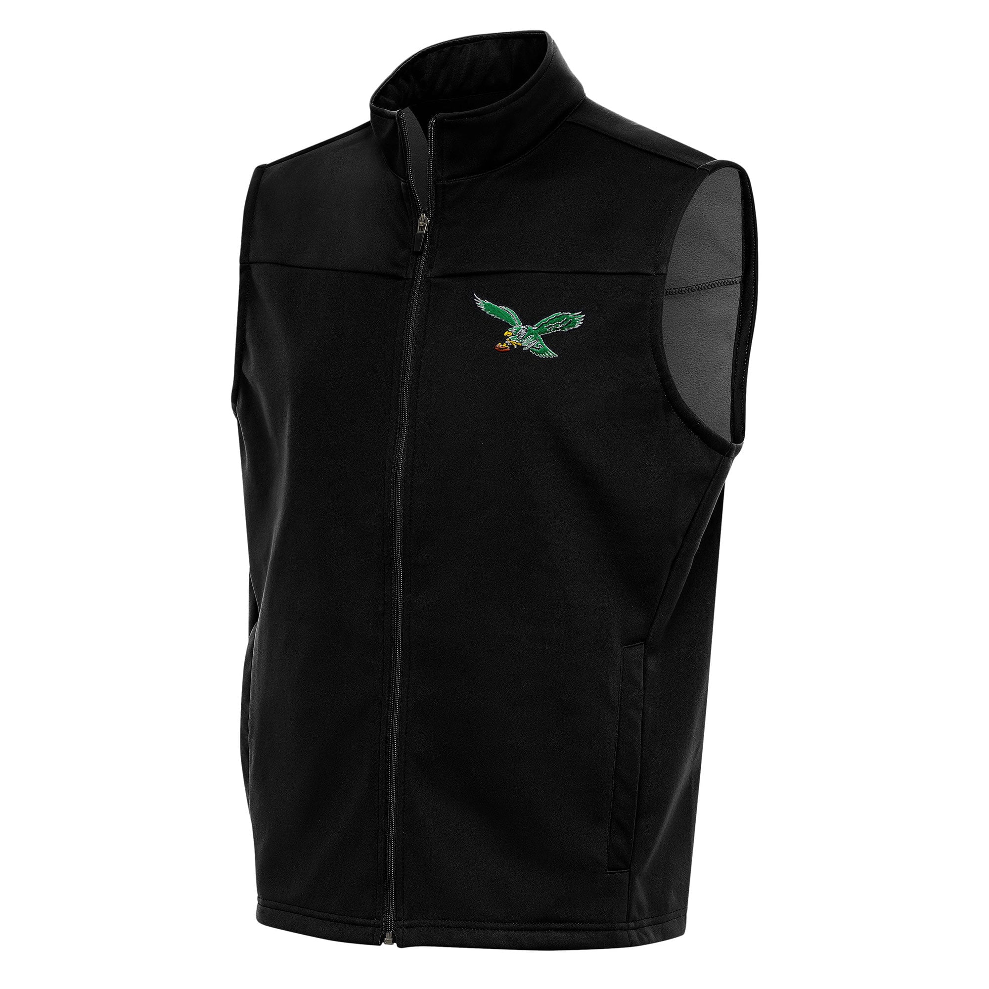 Men's Antigua Black Philadelphia Eagles Team Logo Throwback Links Golf ...