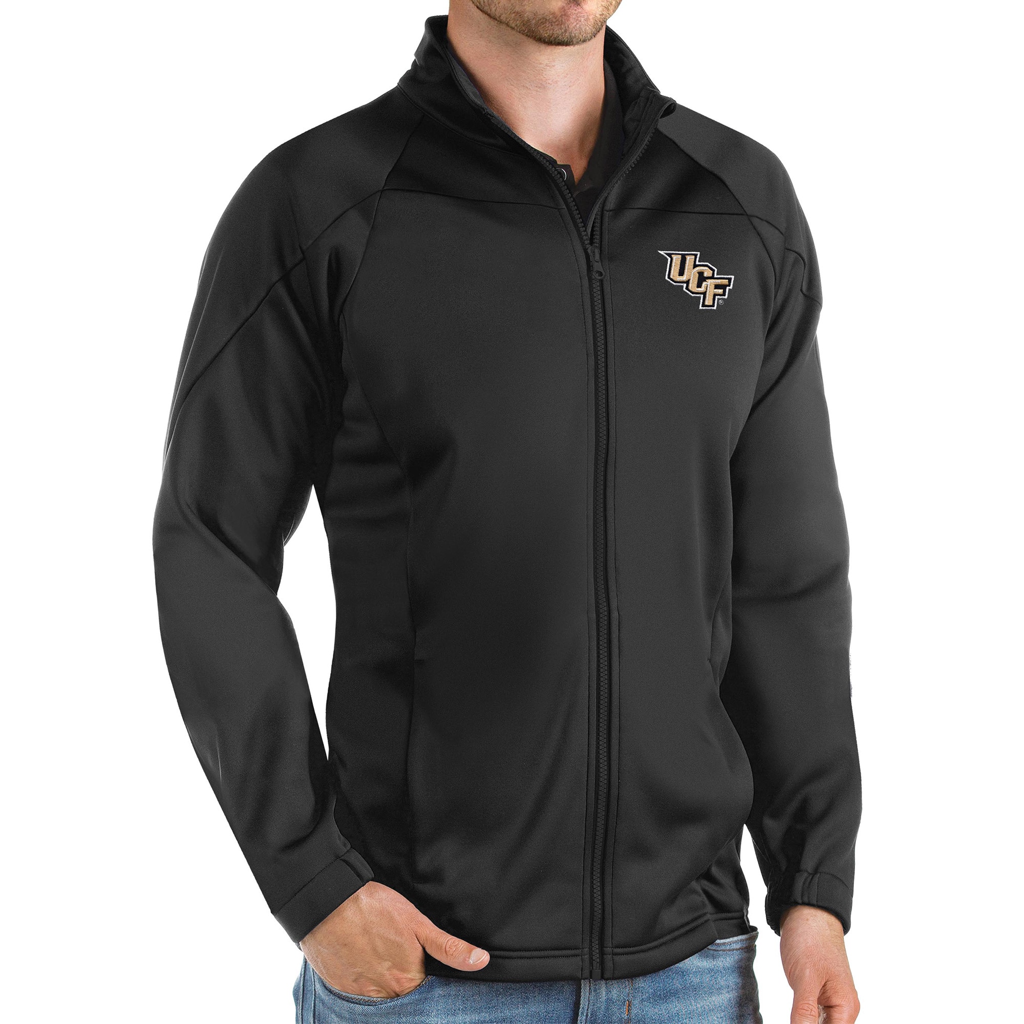 Men's Antigua Black UCF Knights Links Full-Zip Golf Jacket - Walmart.com