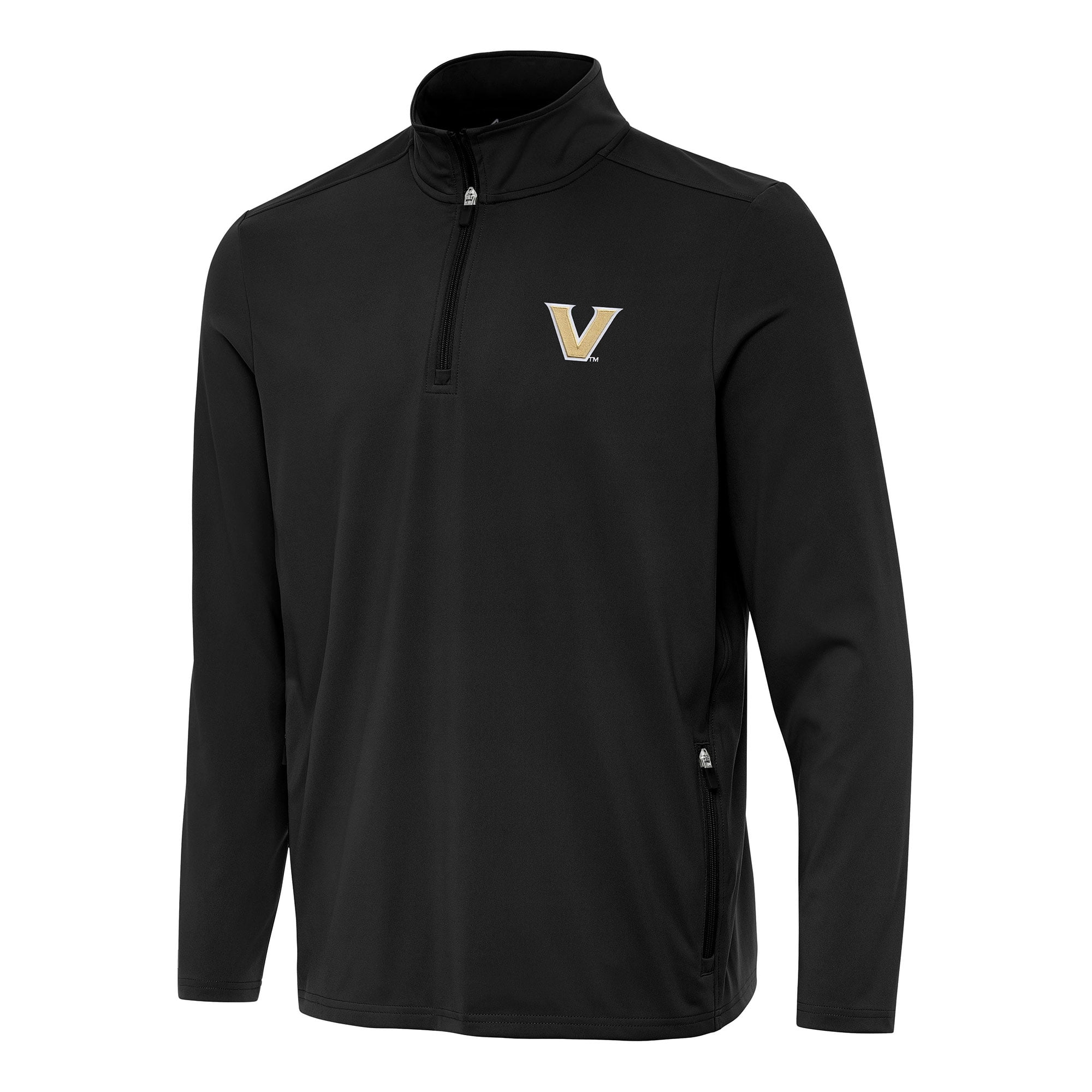 Men's Antigua Black Vanderbilt Commodores Perilous Quarter-Zip ...