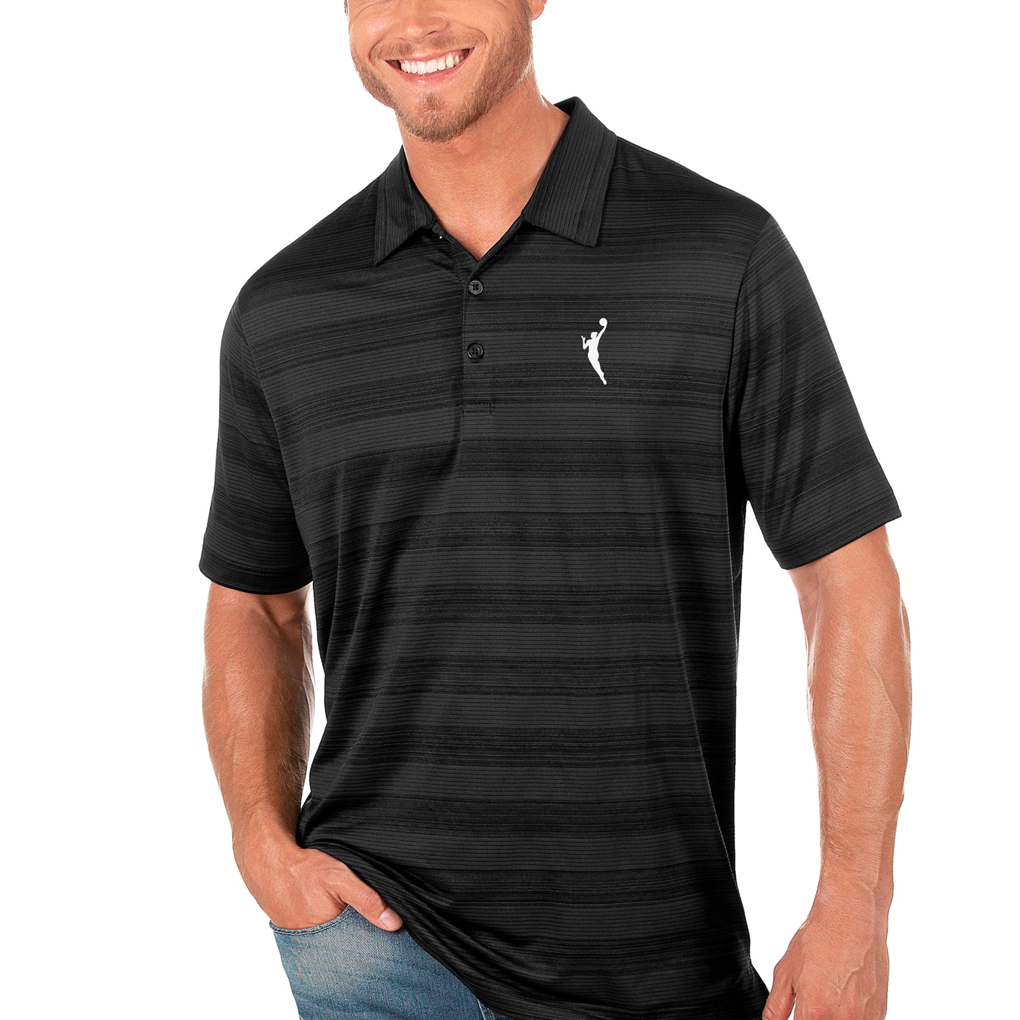 Men's Antigua Black WNBA Logowoman Compass Polo - Walmart.com