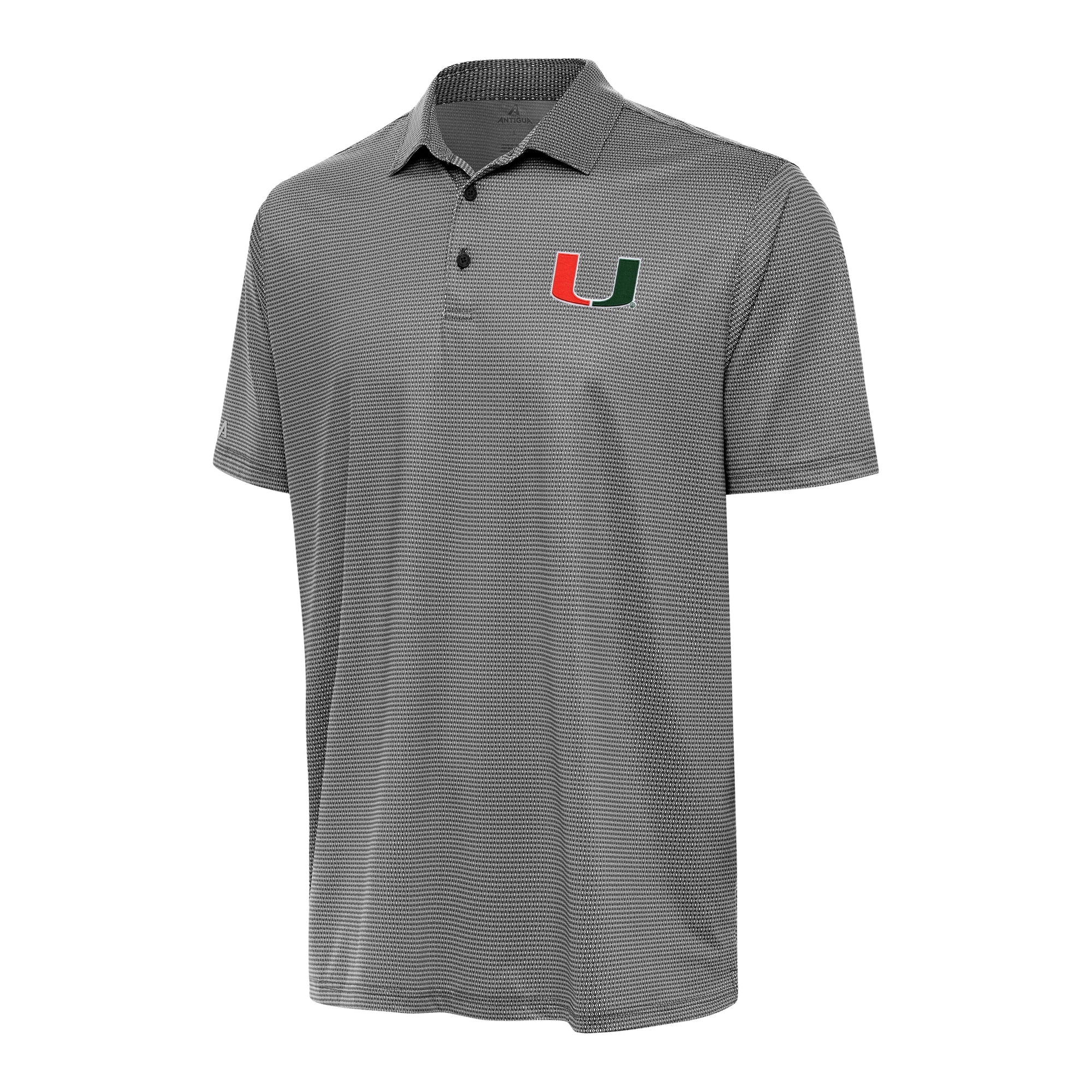 Men's Antigua Black/White Miami Hurricanes Rings Polo - Walmart.com