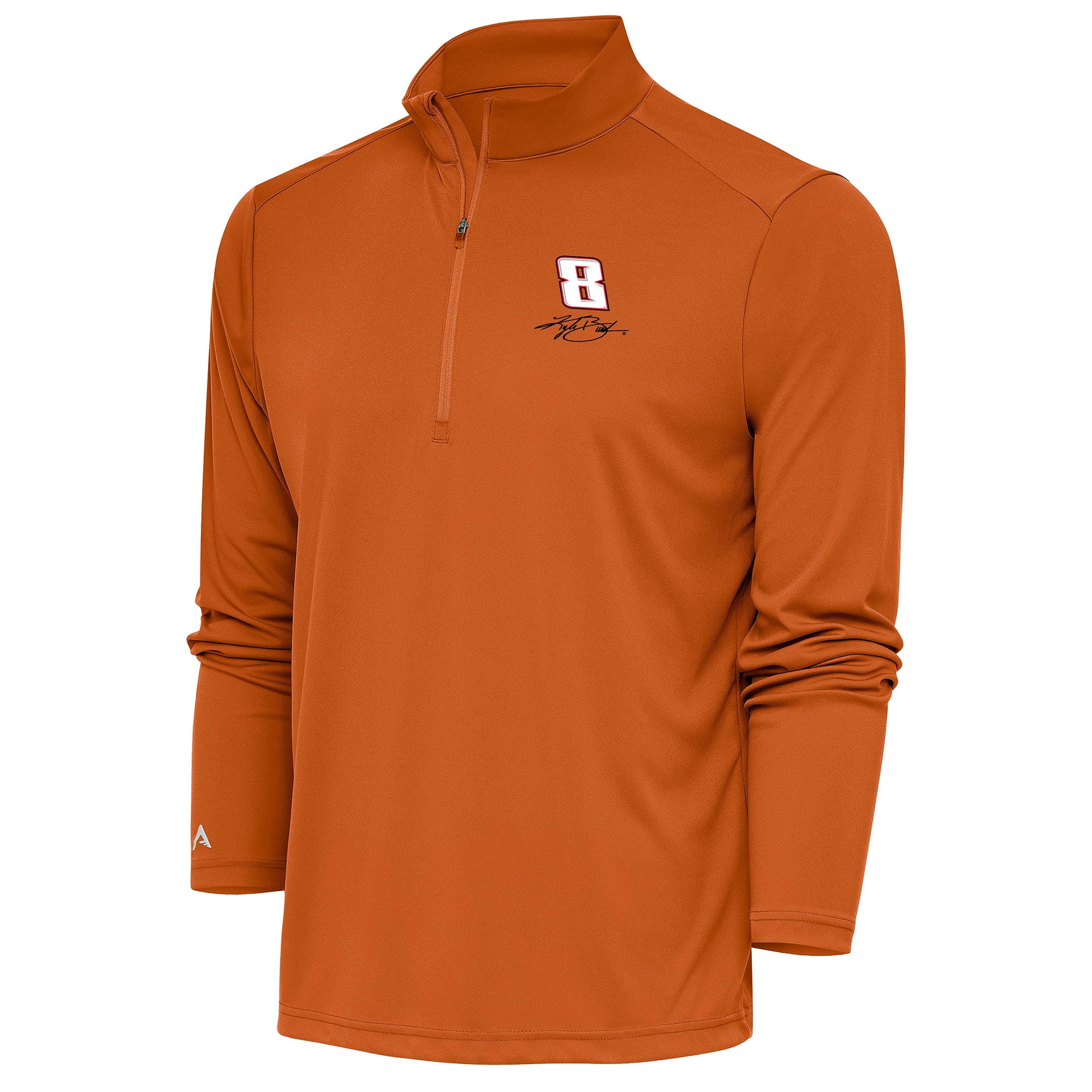 Men's Antigua Burnt Orange Kyle Busch Tribute Quarter-Zip Pullover Top ...