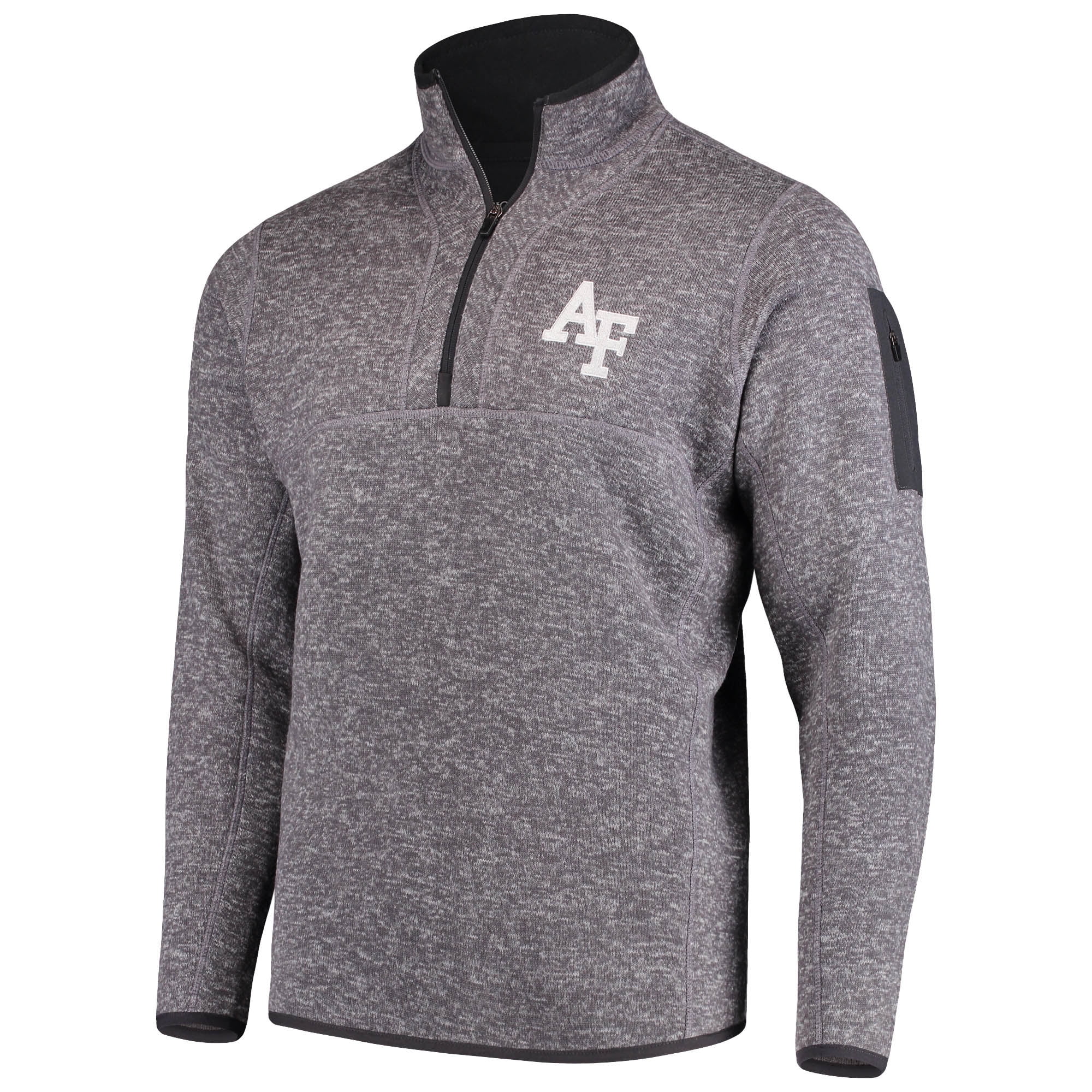 Men's Antigua Charcoal Air Force Falcons Fortune Half-Zip Sweatshirt ...