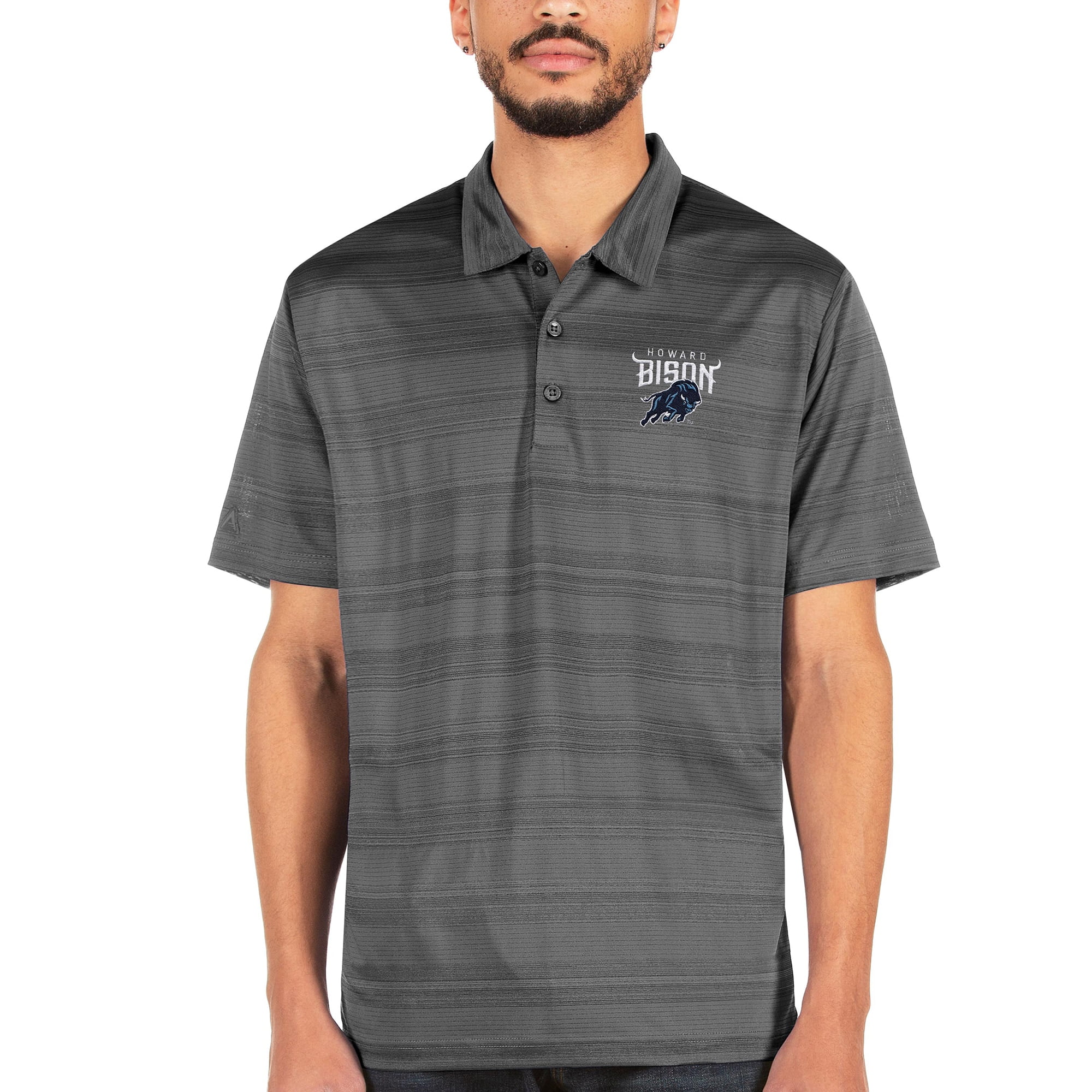 Men's Antigua Charcoal Howard Bison Compass Polo - Walmart.com