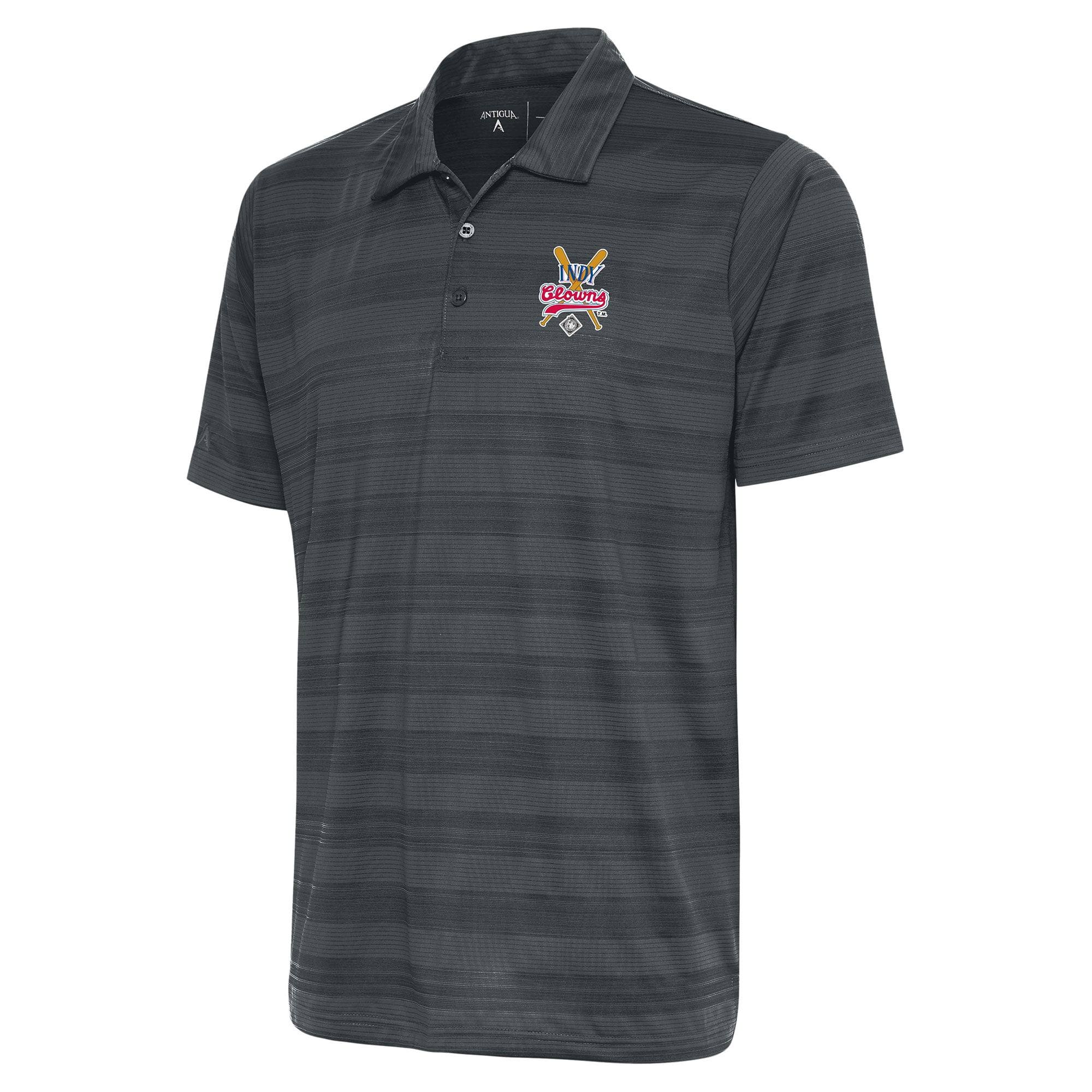 Men's Antigua Charcoal Indianapolis Clowns Compass Polo - Walmart.com