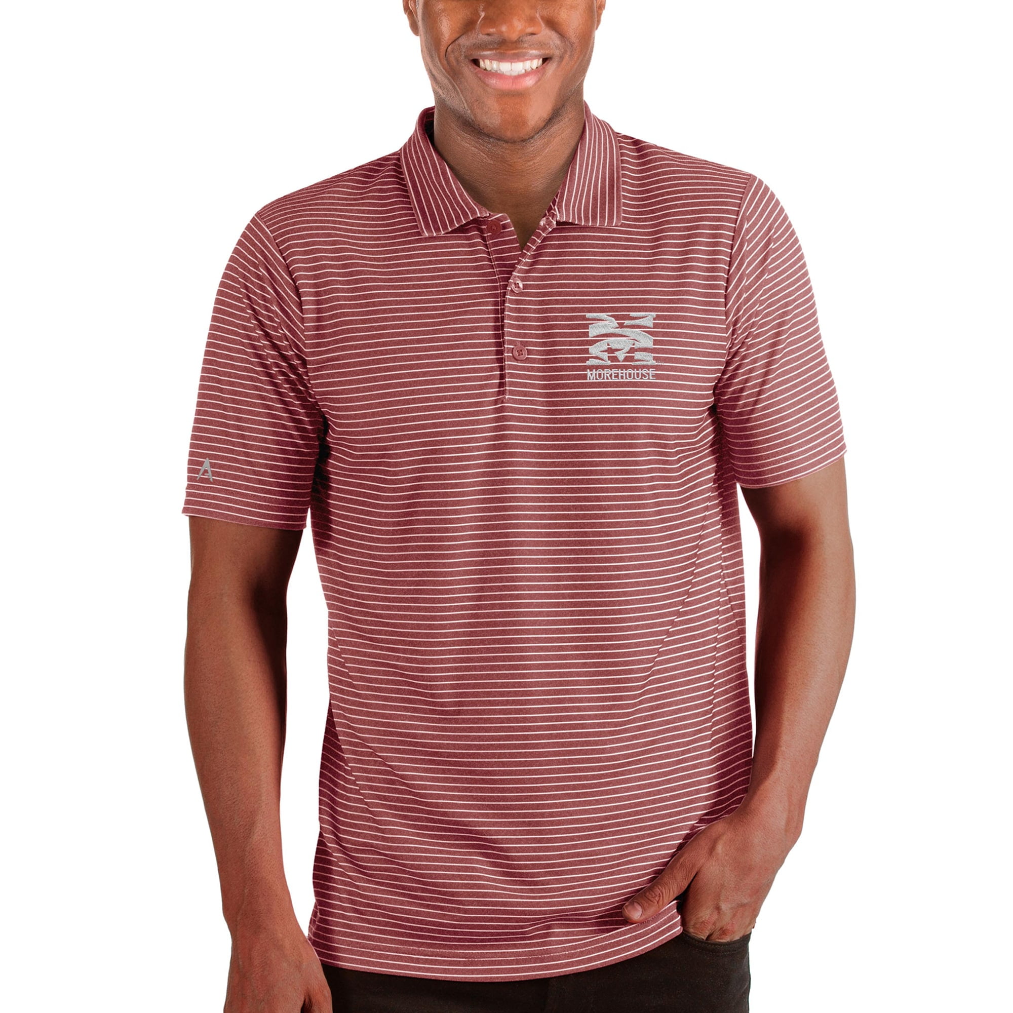 Men's Antigua Crimson Morehouse Maroon Tigers Esteem Polo - Walmart.com