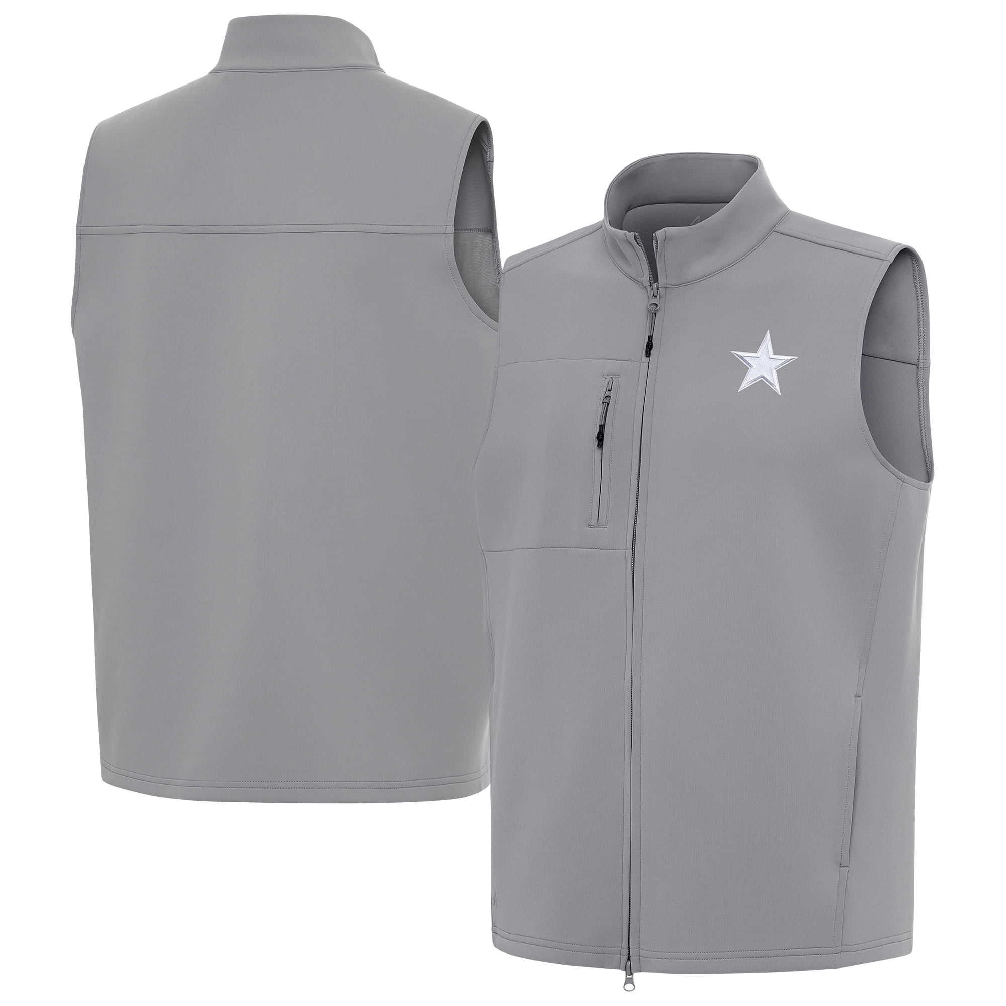 Men's Antigua Gray Dallas Cowboys Demand Full-Zip Vest - Walmart.com