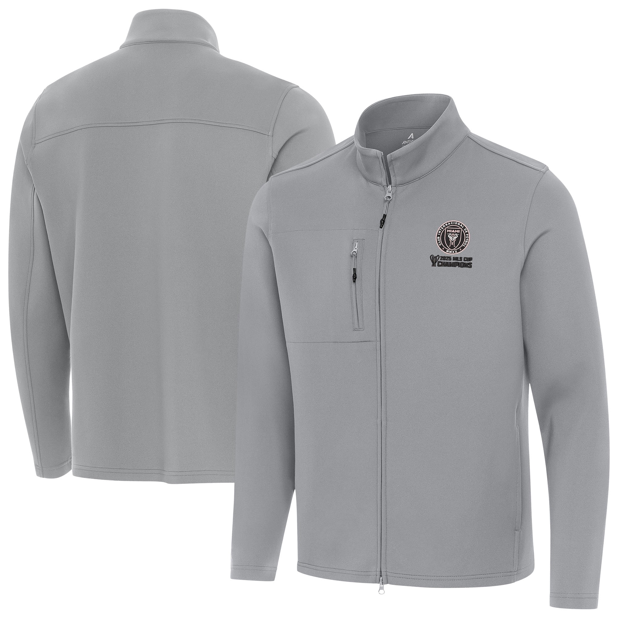 Men's Antigua Gray Inter Miami CF 2025 MLS Cup Champions Objection Full ...